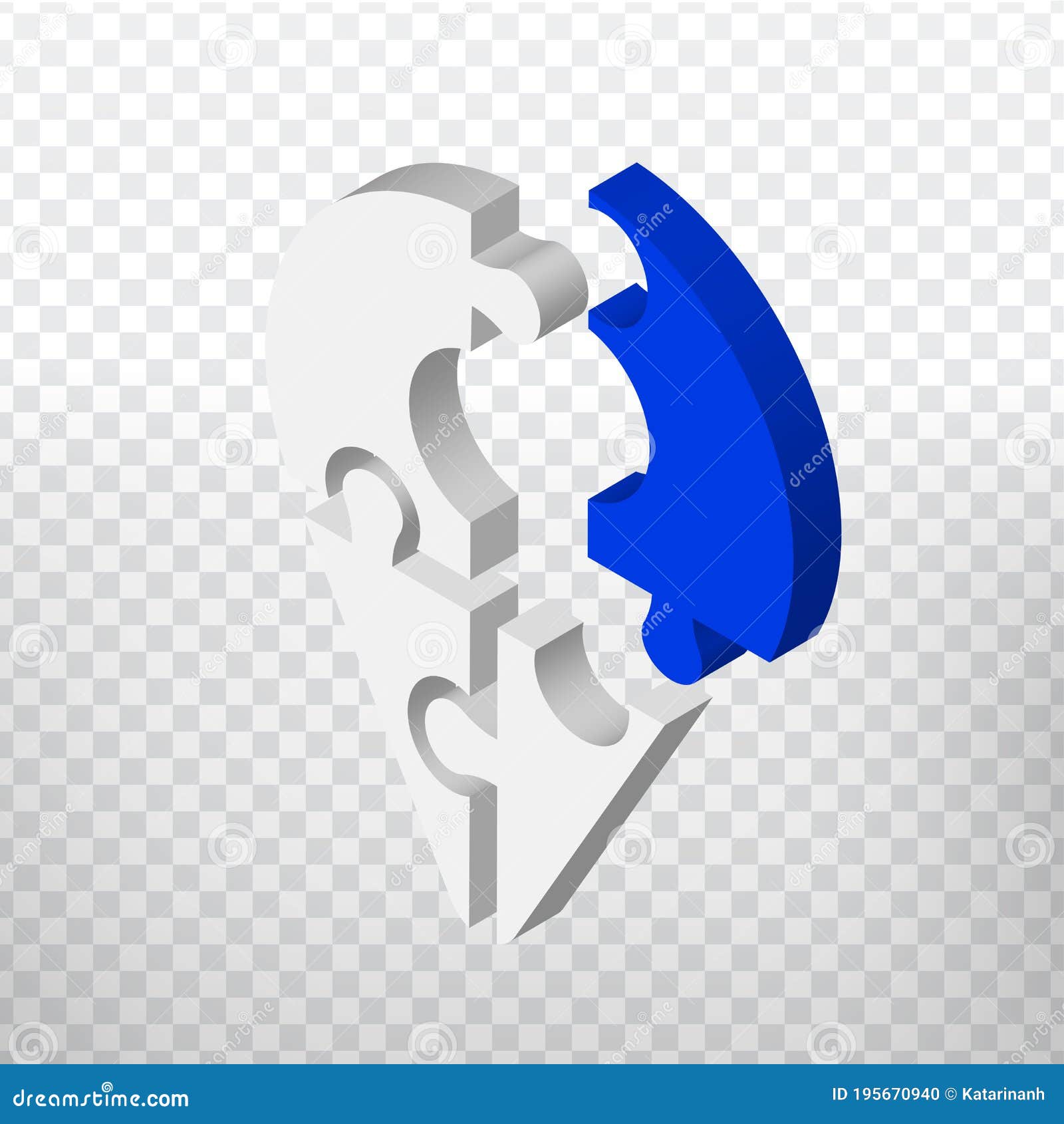 3D Icon Puzzles Geolocation on a Transparent Background. Simple 3D Icon ...