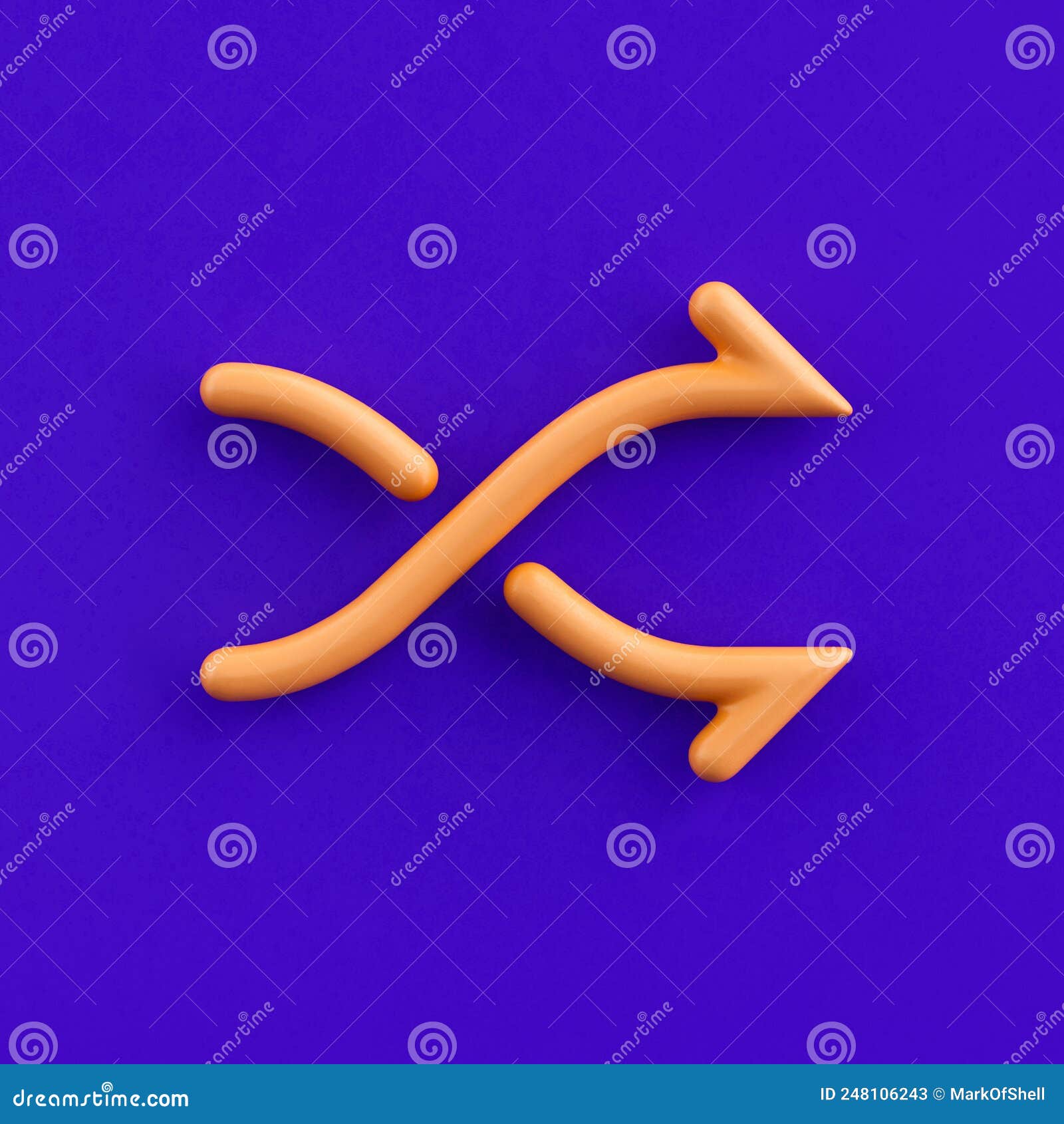 3d Icon Random, Outline Yellow Arrow Icon, Direction Symbol, 3d ...