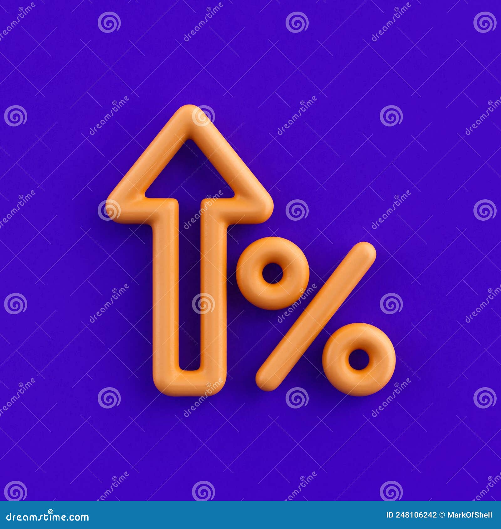 3d Icon Rate Up, Outline Yellow Arrow Icon, Direction Symbol, 3d ...