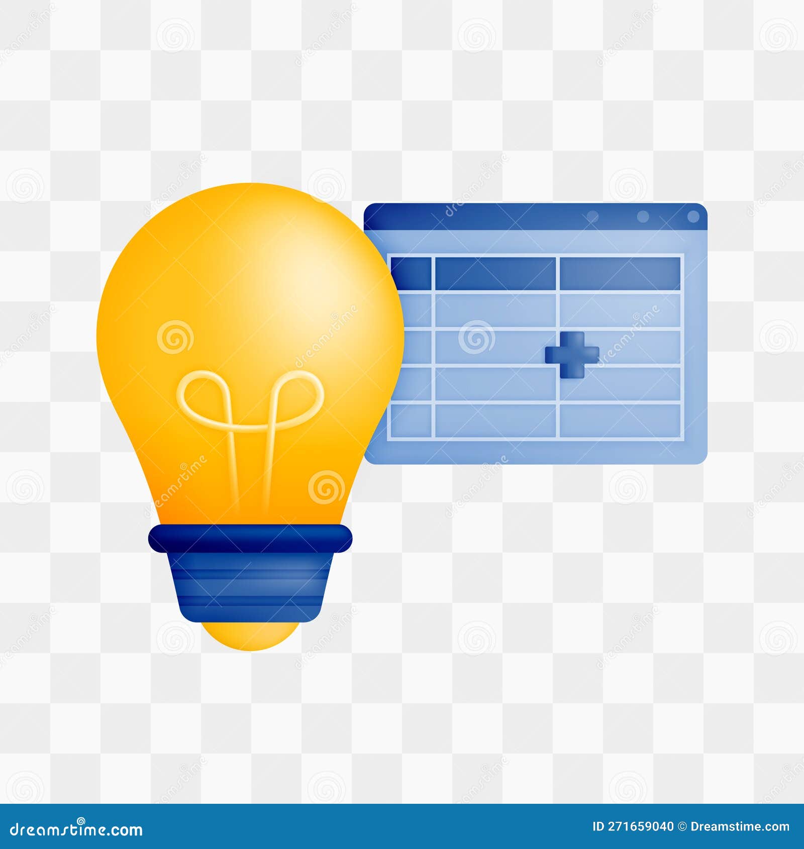 3d Icon Realistic Render Style Of Light Bulb Or Light Bulb With ...