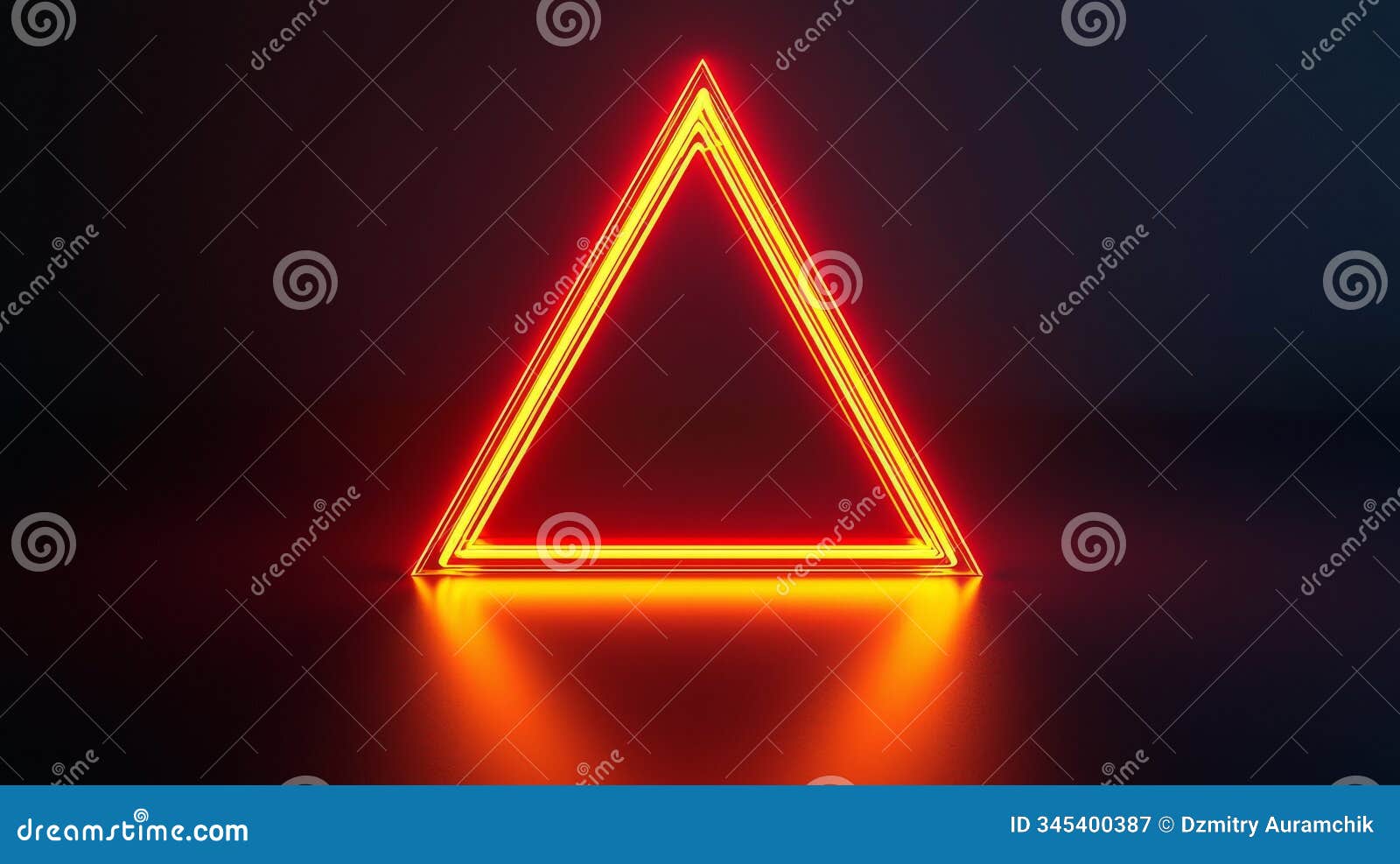 In 3D, an Icon of a Red Danger Warning Triangle is Presented ...