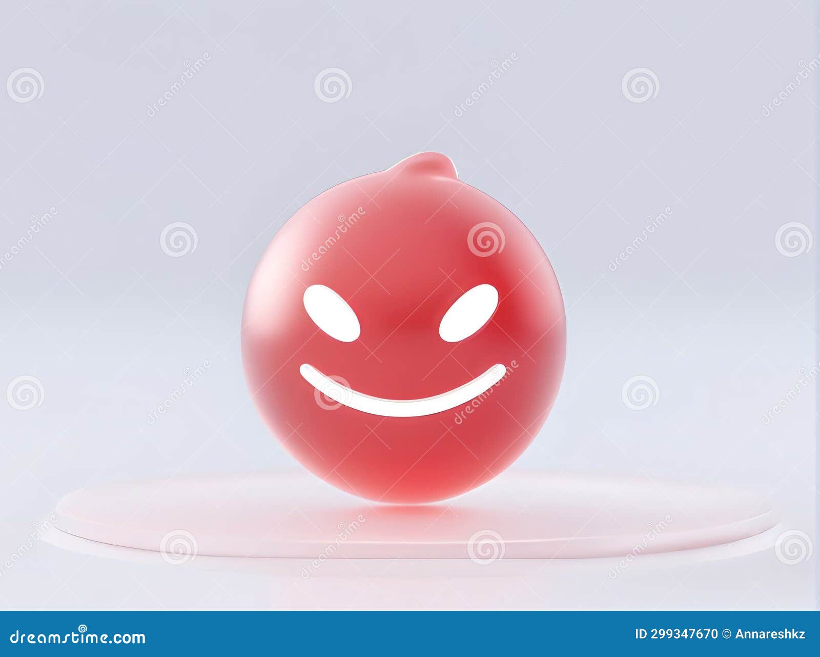3D Icon of a Red Smiley Face on a White Background. AI Generative ...