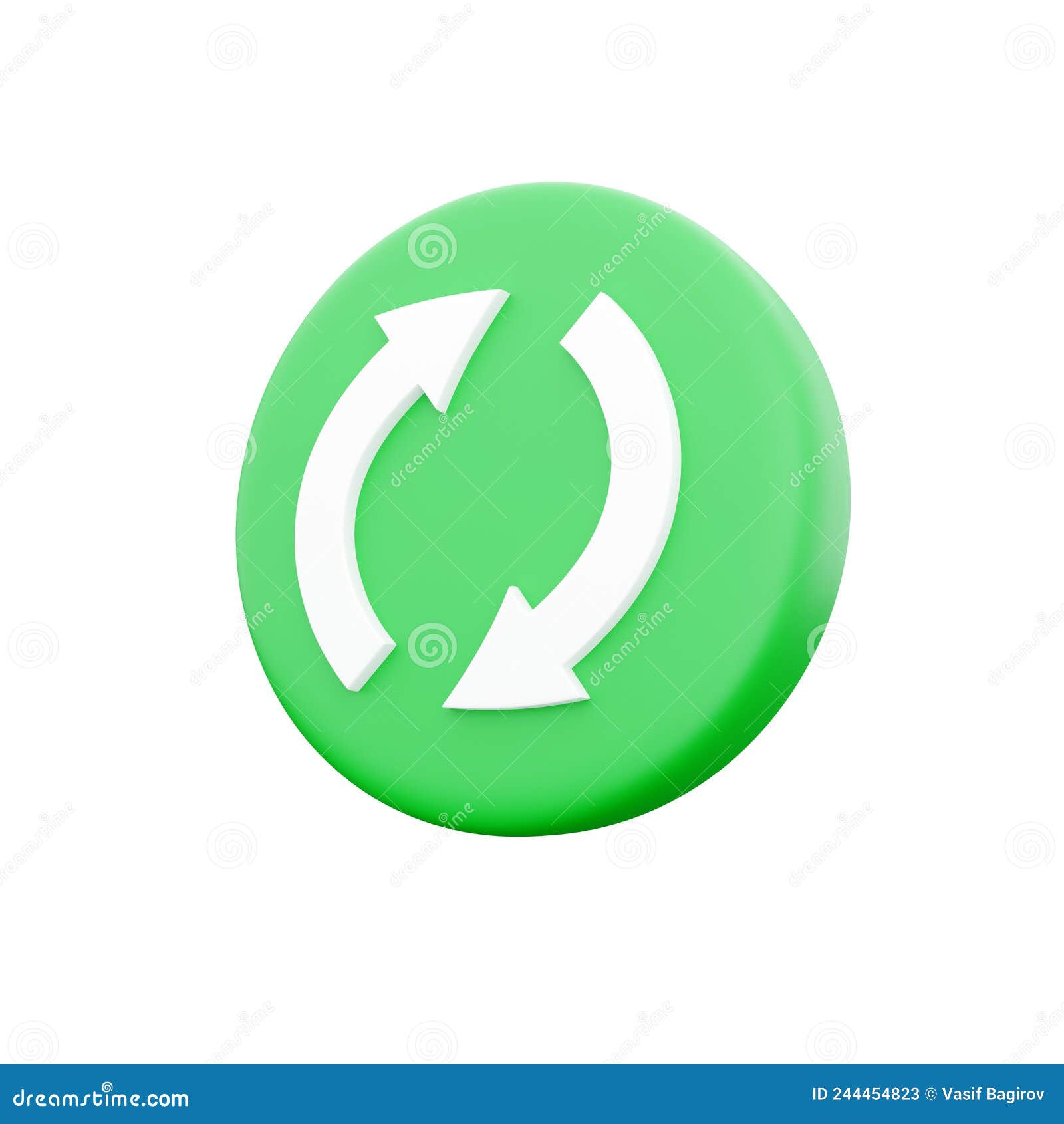3d Icon Refresh Illustration. Dynamic Symbol of Connection, Downloading ...
