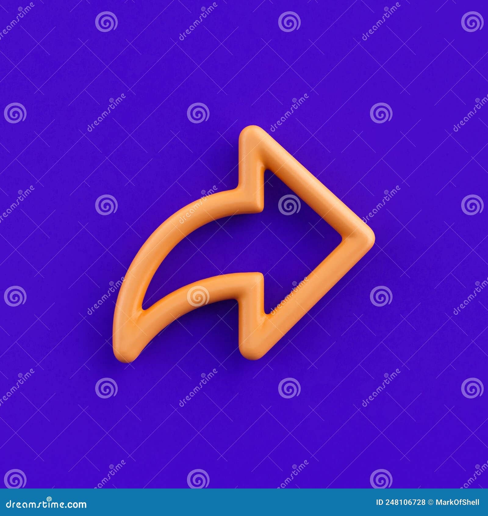 3d Icon Respond Arrow, Outline Yellow Arrow Icon, Direction Symbol, 3d ...