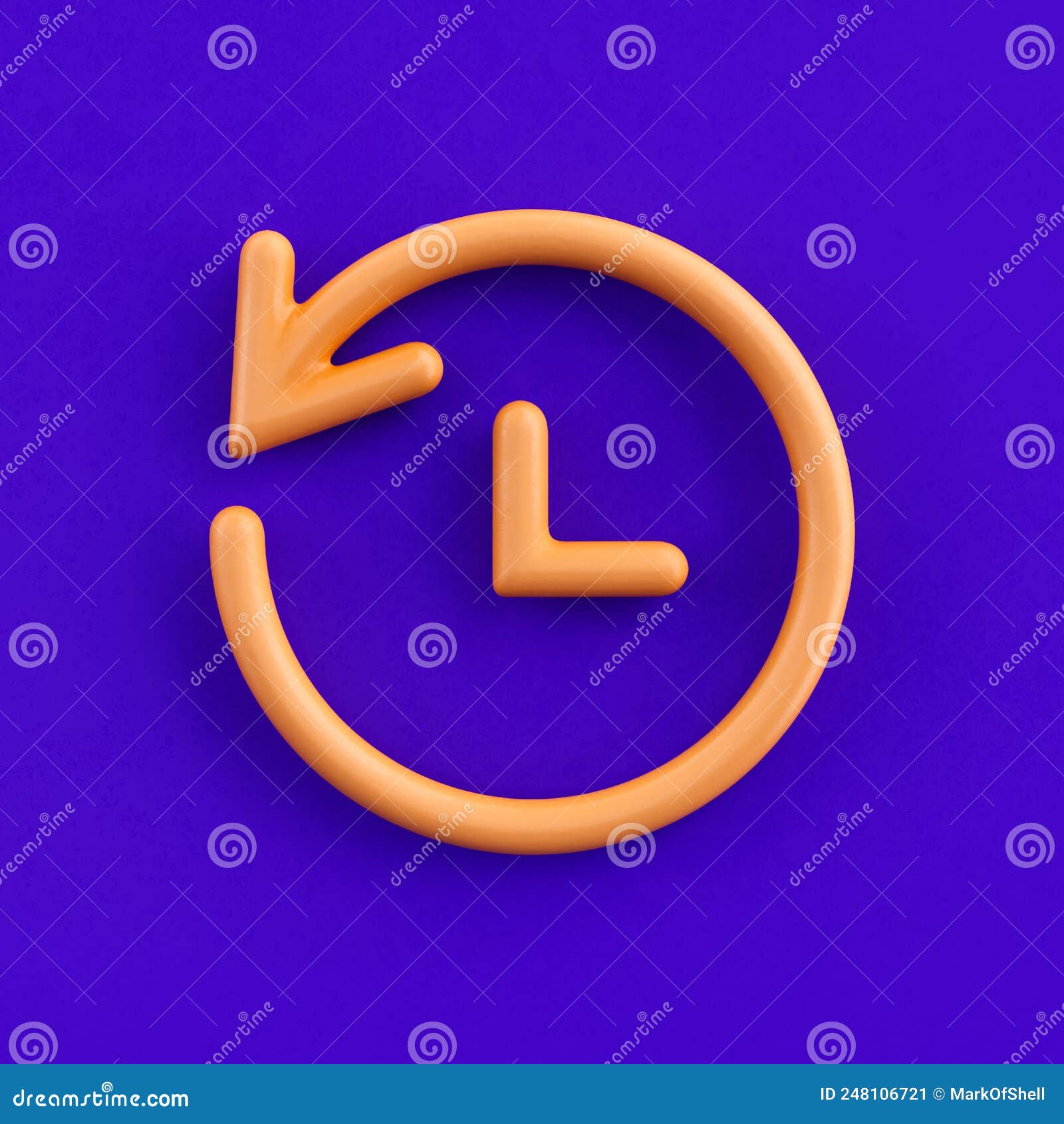 3d Icon Restore, Outline Yellow Arrow Icon, Direction Symbol, 3d ...
