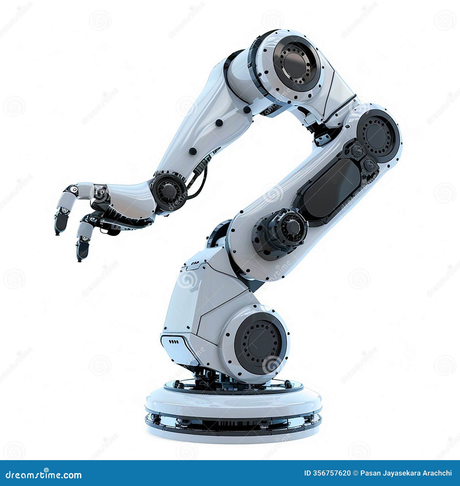 A 3D Icon of a Robotic Arm with a White Background Stock Illustration ...