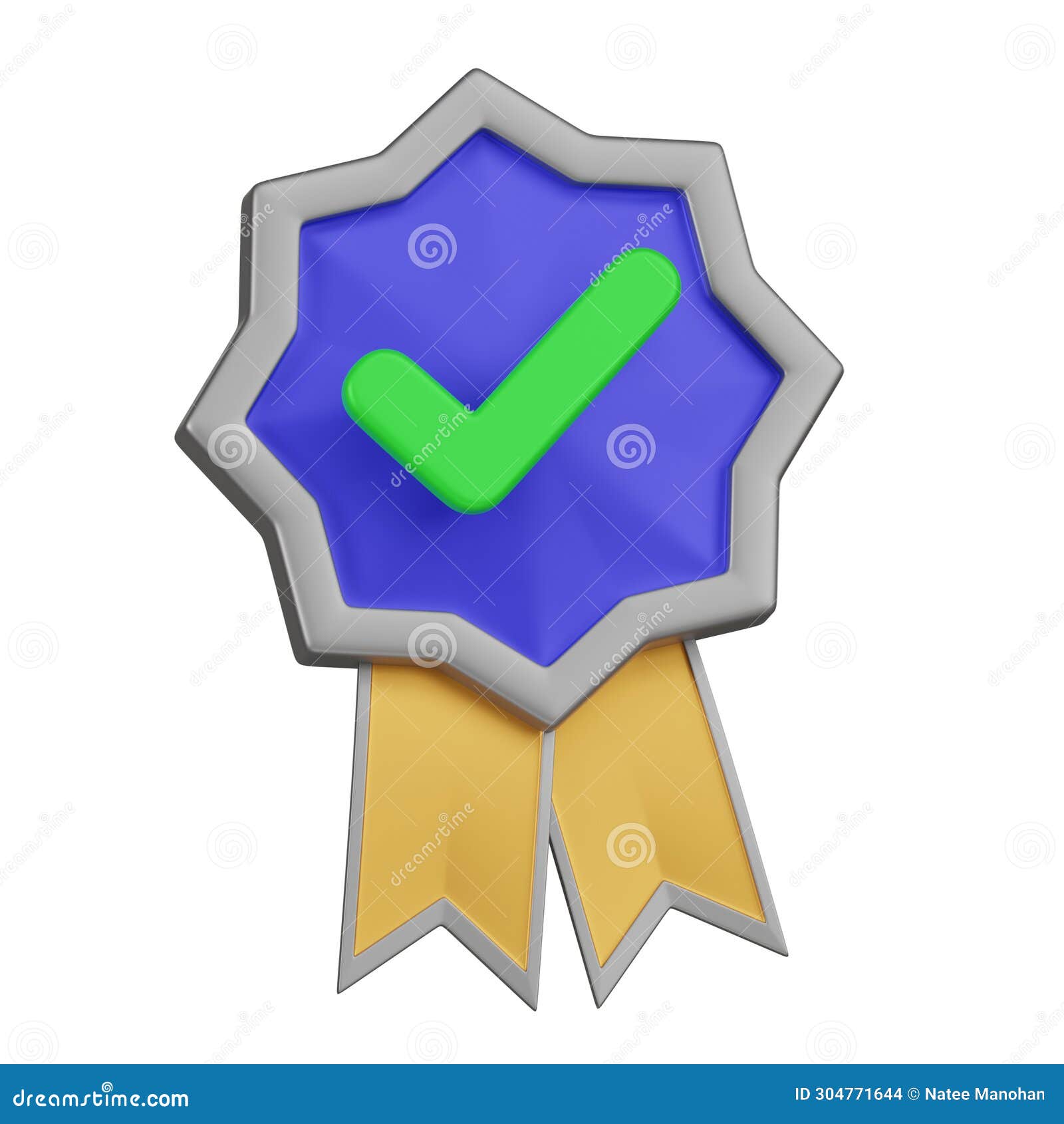 Certification of Quality Assurance 3D Icon Stock Illustration ...
