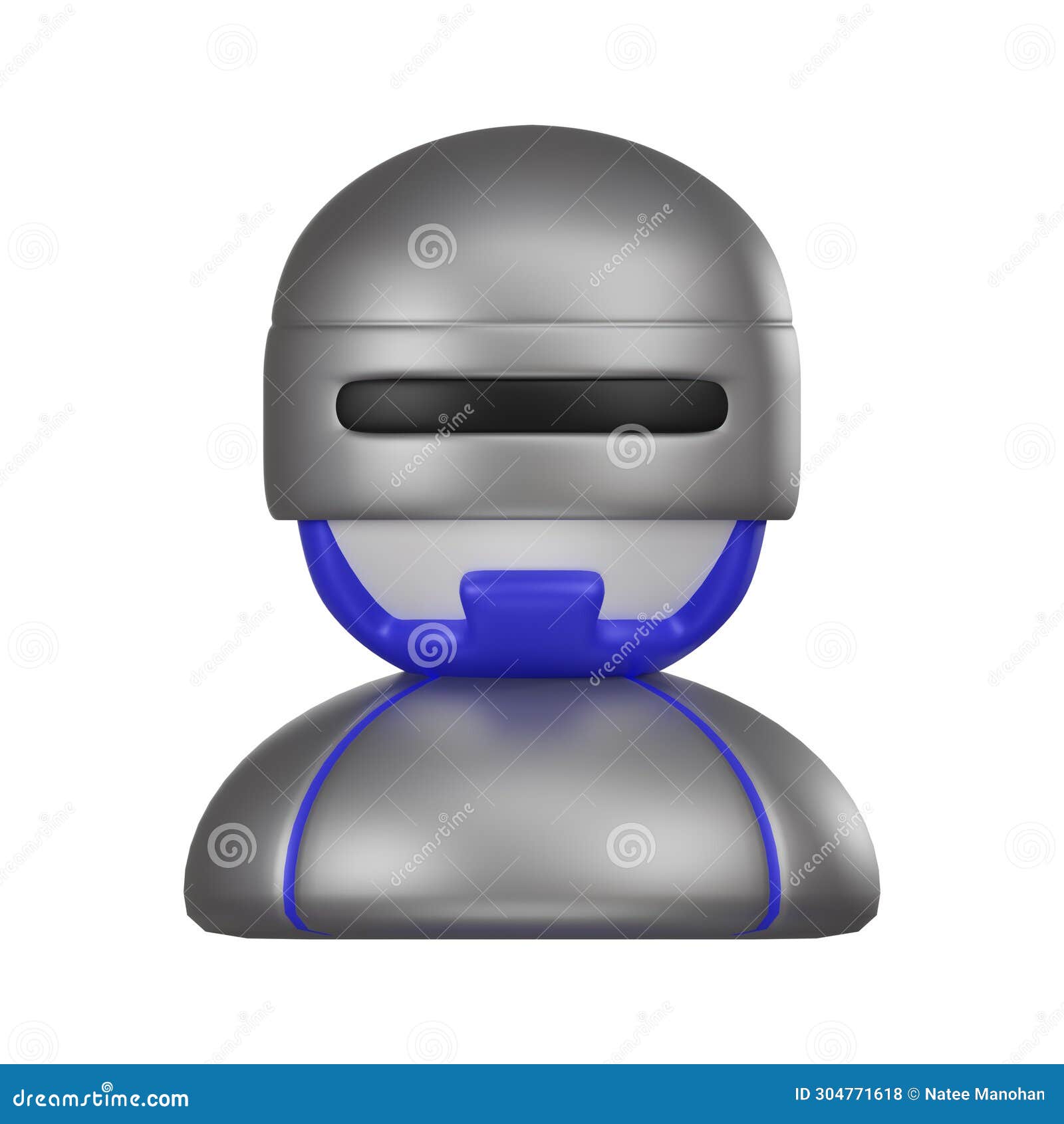 Artificial Intelligence Service Bot 3D Icon Stock Illustration ...