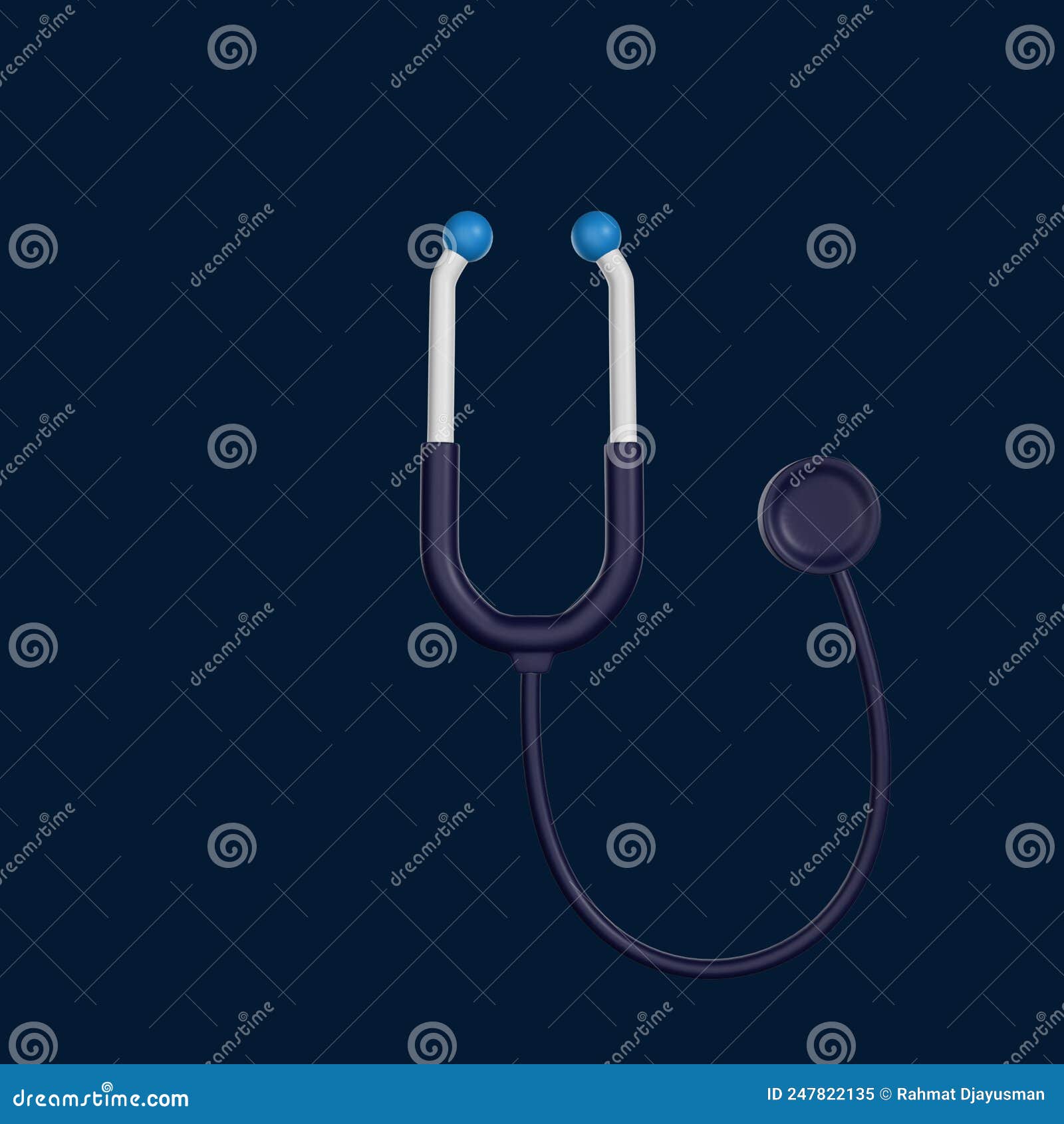 3d icon Stethoscope stock illustration. Illustration of diagnostics ...