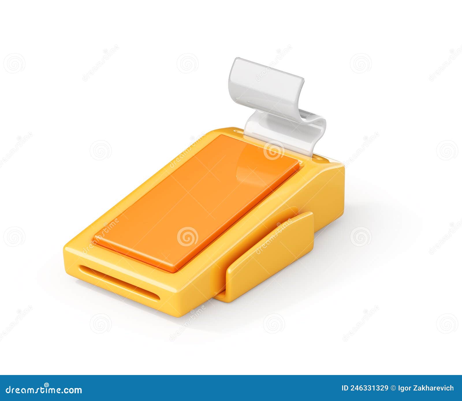 3d Icon of Terminal on a White Background. Stock Illustration ...