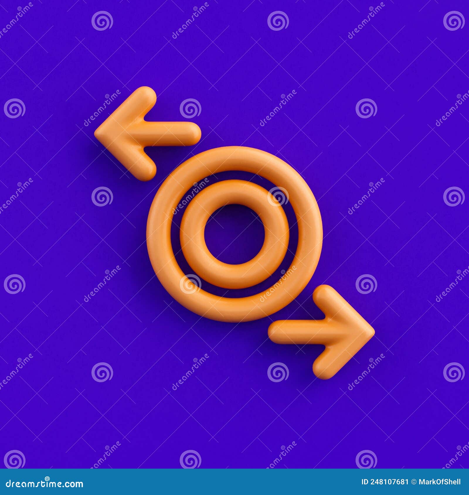 3d Icon Transaction, Outline Yellow Arrow Icon, Direction Symbol, 3d ...