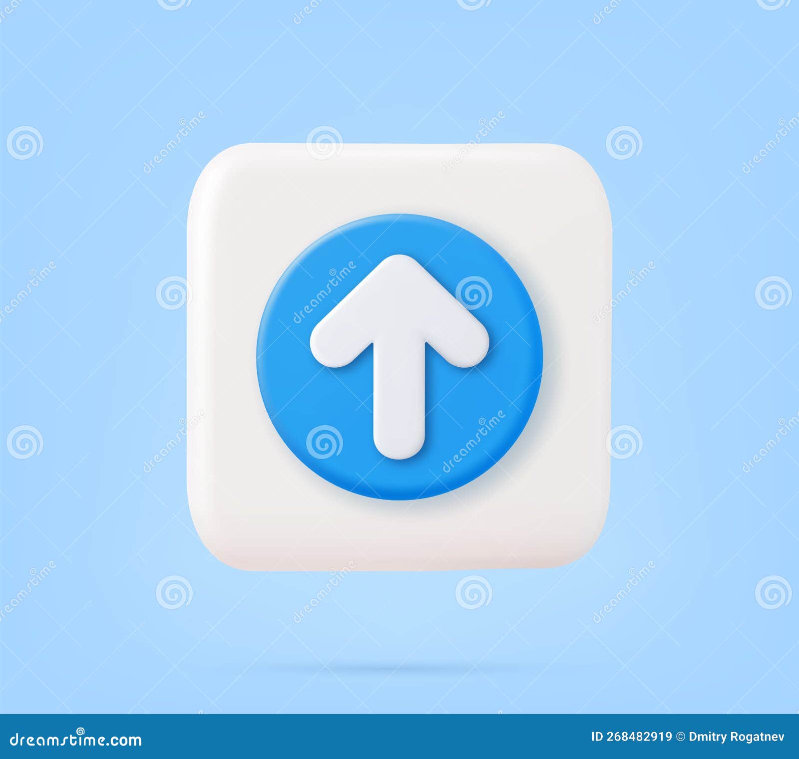 3d Icon Upload Data To Cloud Stock Vector - Illustration of upload, sign: 268482919