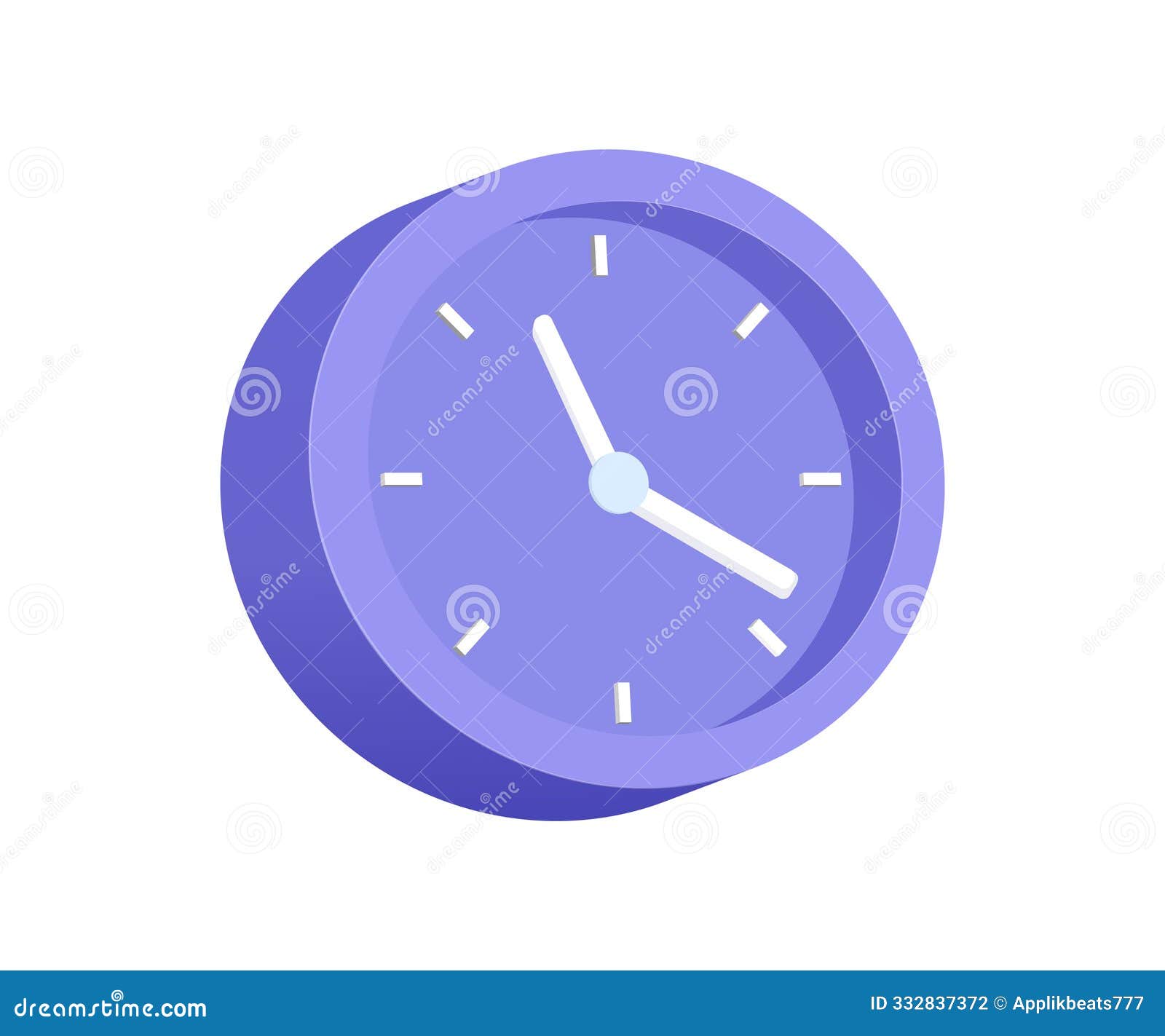 Simple Alarm Clock Vector Illustration, Linear Style Pictogram ...