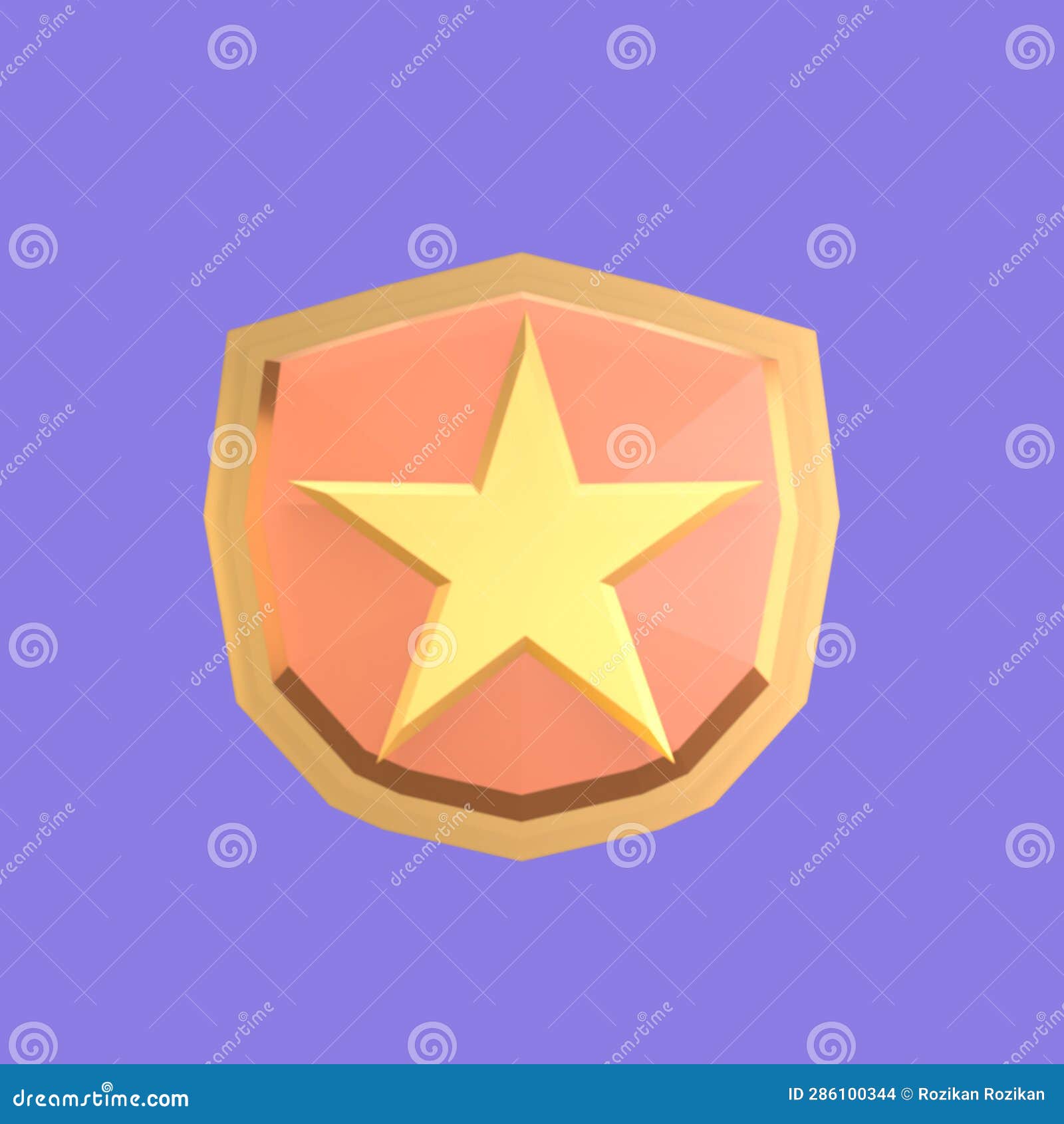 3D Icon Video Games Bronze Badge Rendered Isolated on the Colored ...