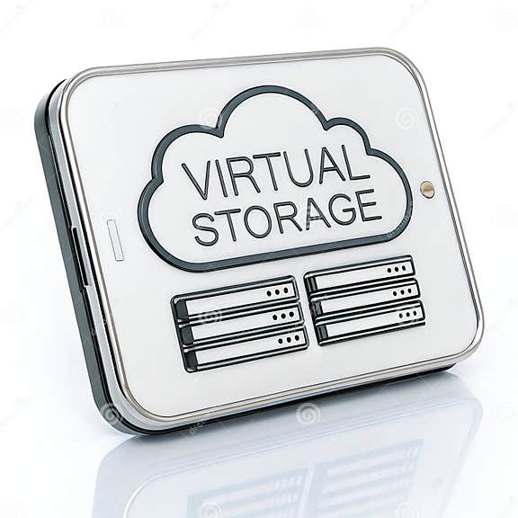 Virtual Storage 3D Icon, Cloud Storage and Data Management Concept ...
