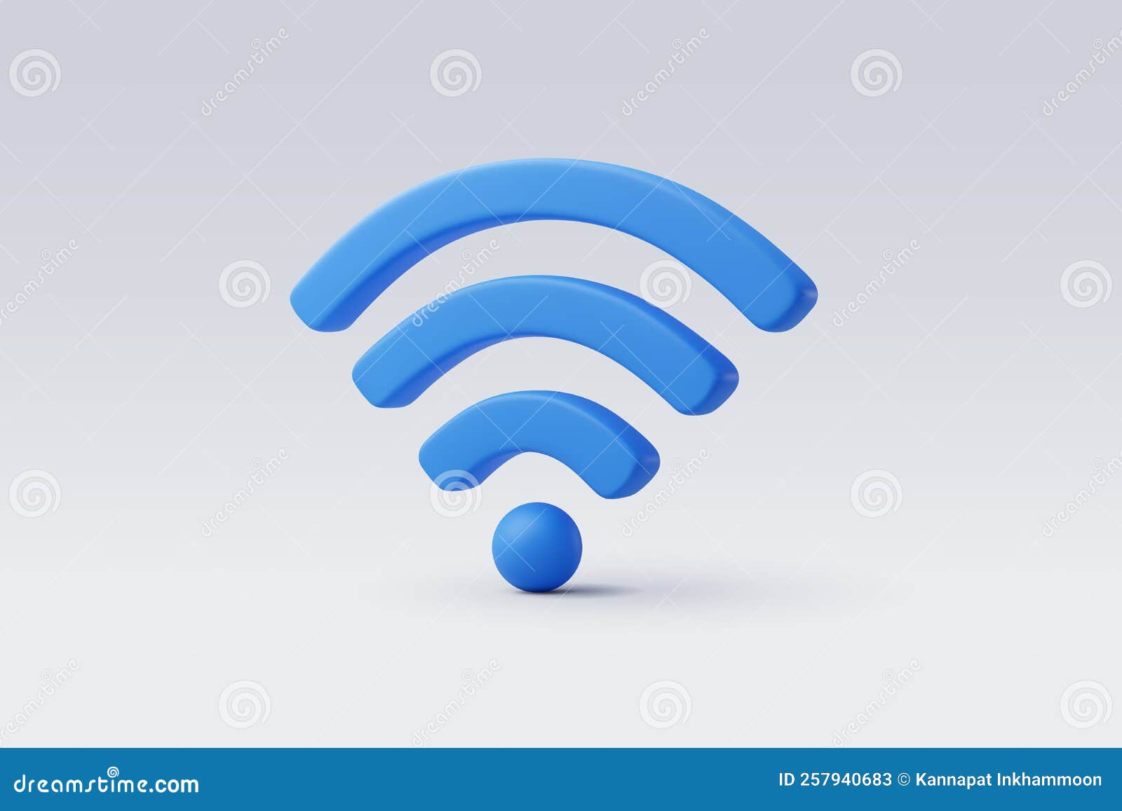 3D Icon of Wifi, Wireless Connection and Internet Technology Concept ...