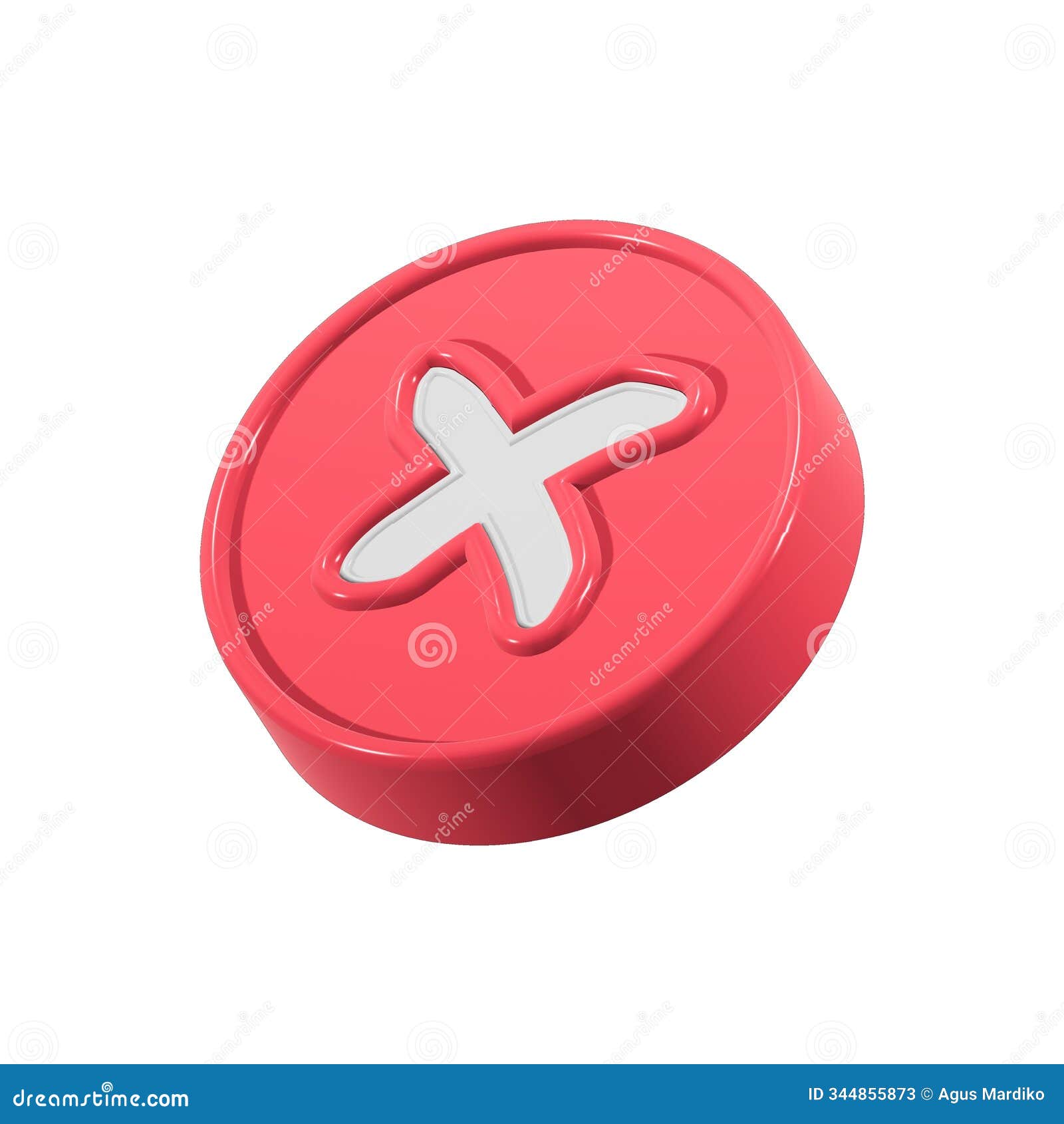 3d Icon Wrong Checkmark Box, Disapprove Or Wrong Choice Concept Royalty ...