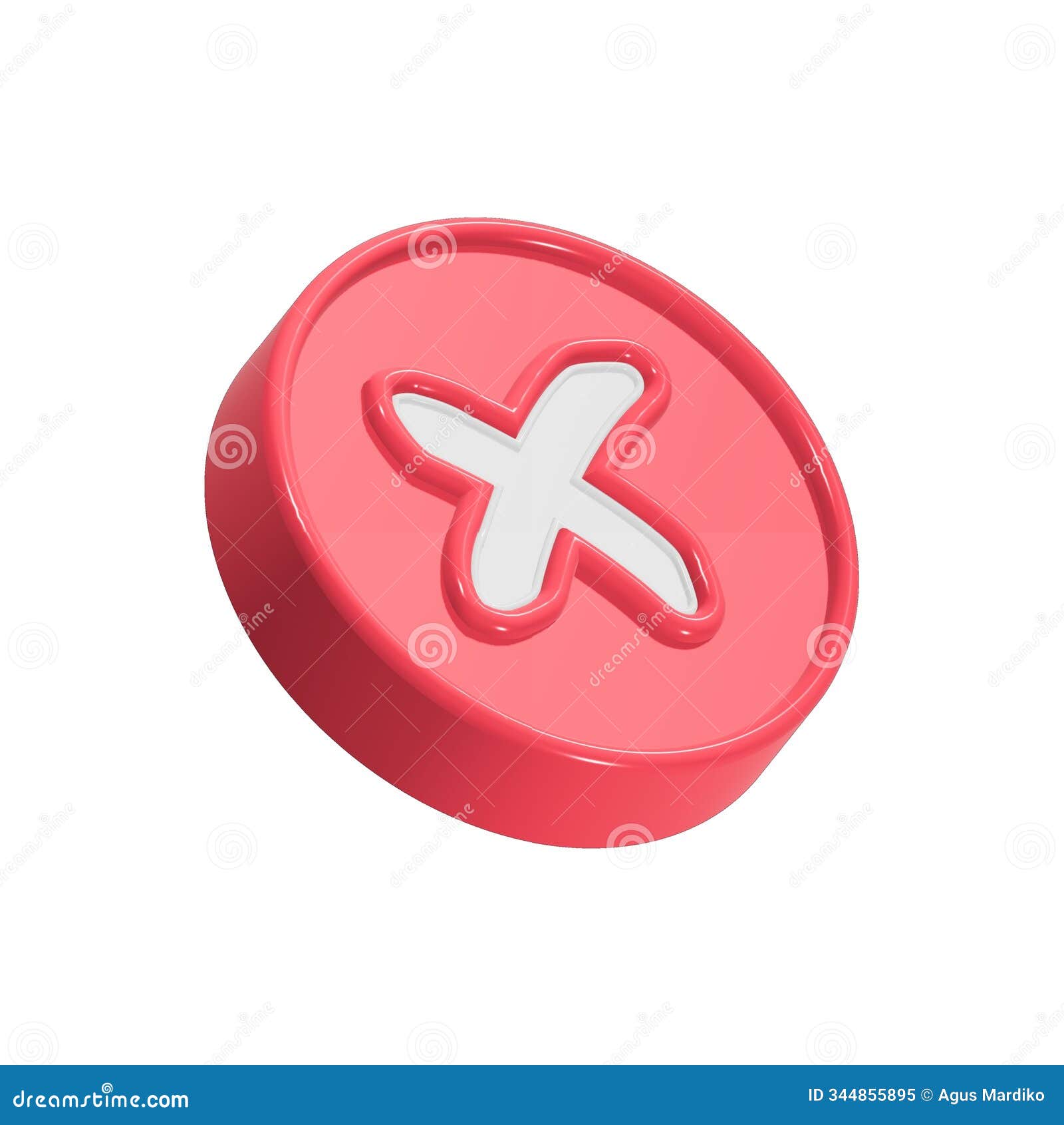 3d Icon Wrong Checkmark Box, Disapprove Or Wrong Choice Concept Royalty ...