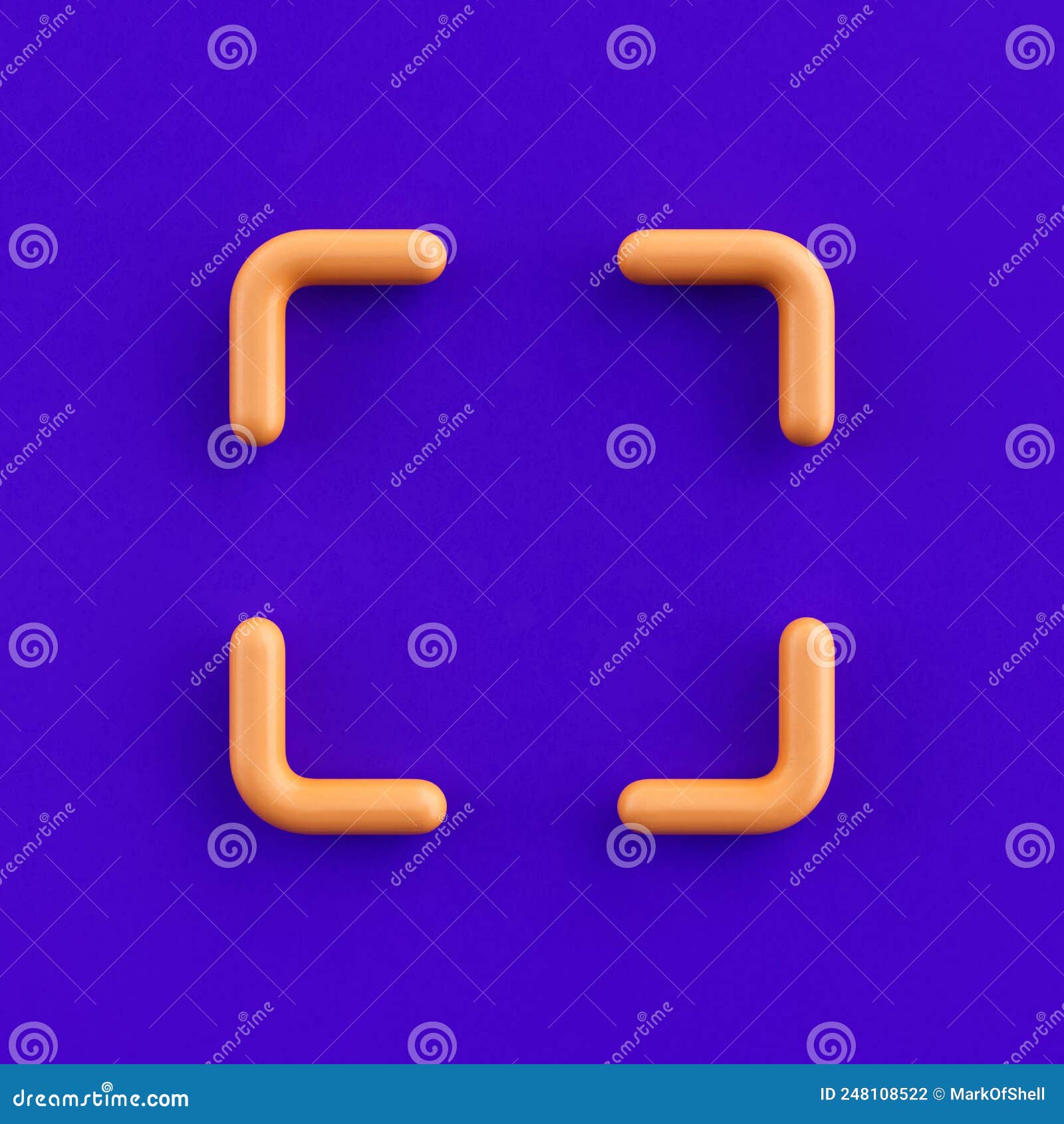 3d Icon Zoom, Outline Yellow Arrow Icon, Direction Symbol, 3d Rendering ...