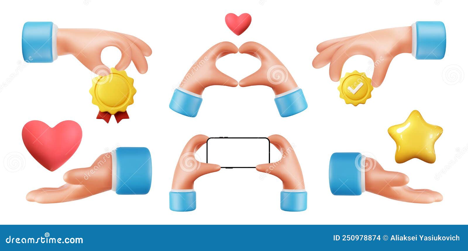 3d icons hand. stock vector. Illustration of pointer - 250978874