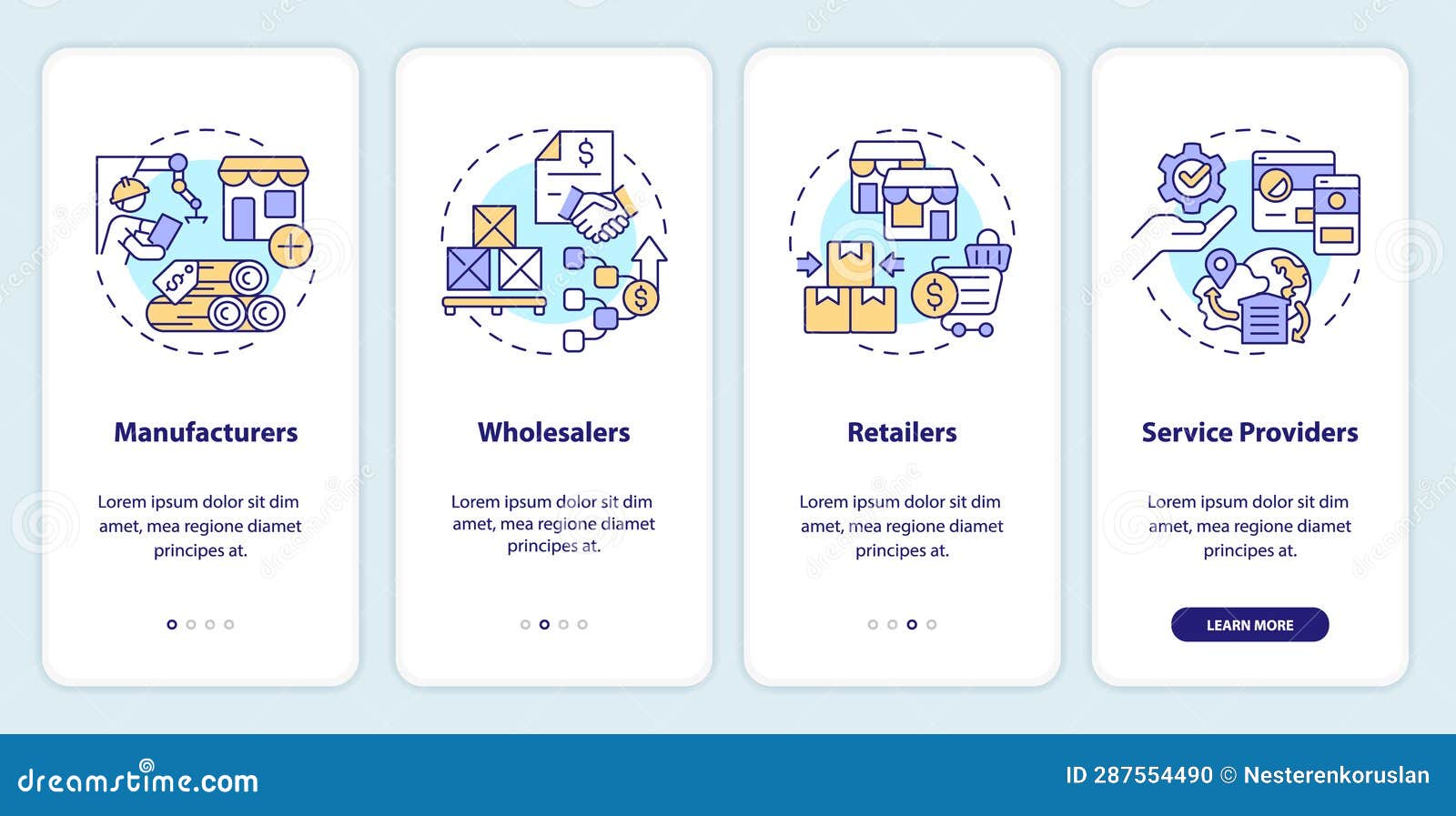 Walkthrough Vendor Management with Linear Icons Concept Stock ...