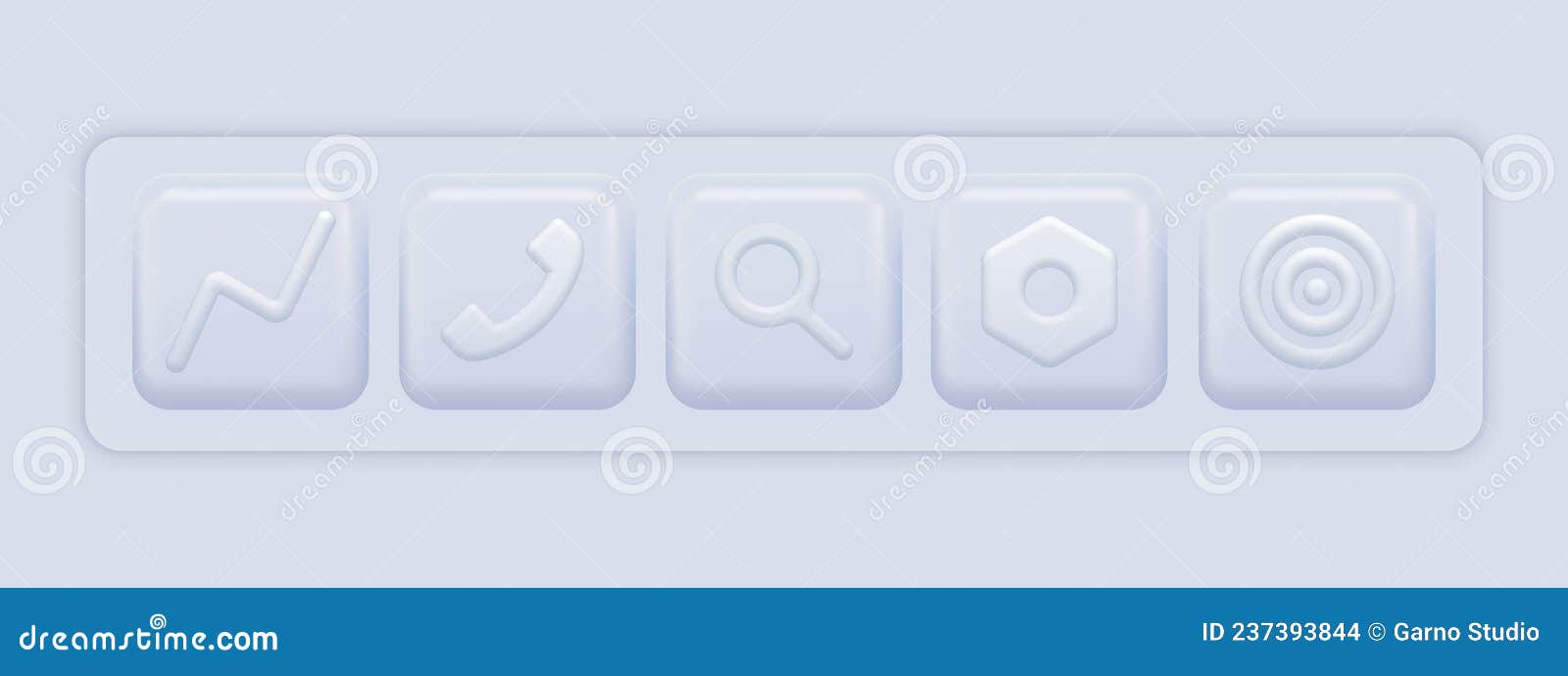 3d Icons White Set. Basic Mobile Phone App Buttons Stock Vector ...