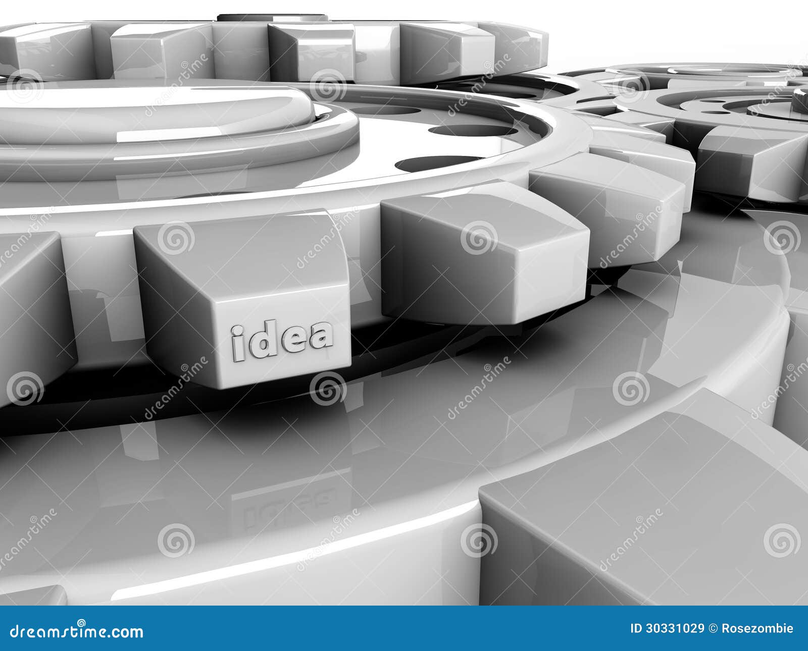 3d idea gear stock illustration. Illustration of perpetuum - 30331029