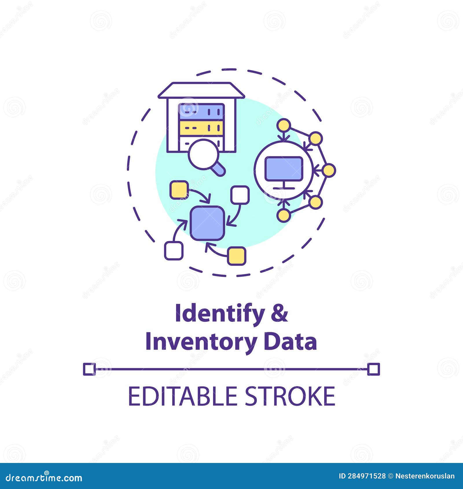 Identify Data Sources Landing Page Template. Tiny Characters Fill ...