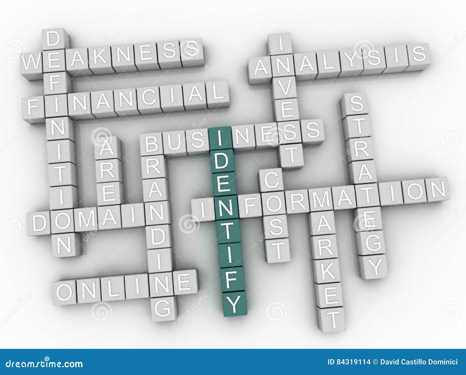 3d Identify Word Cloud Concept Stock Illustration - Illustration of ...