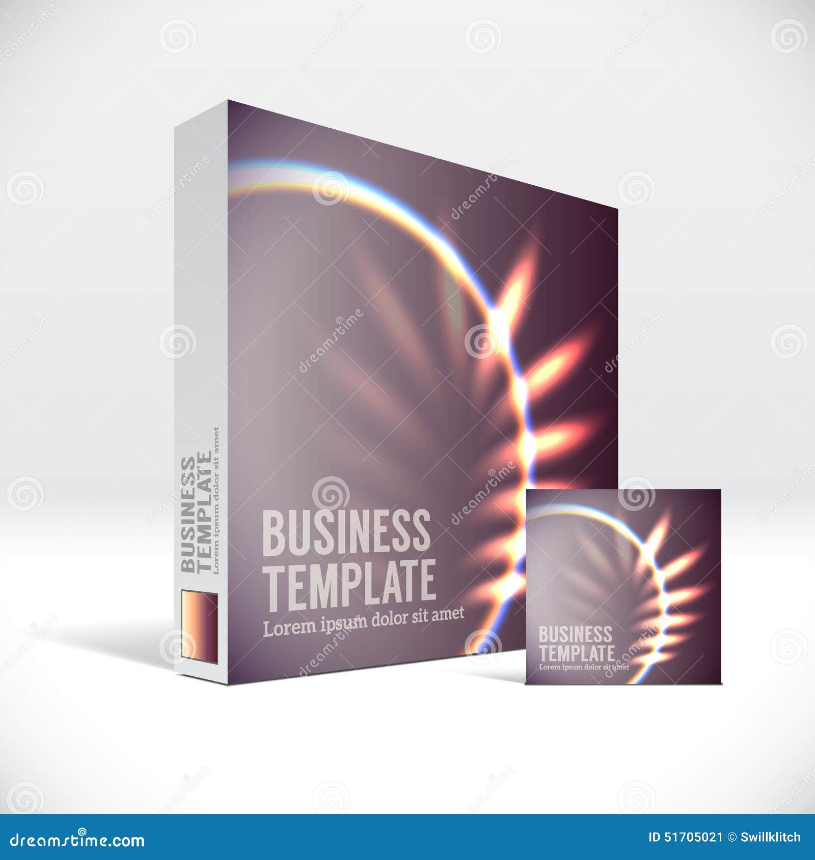 3D Identity Box with Abstract Shiny Cover Stock Vector - Illustration ...