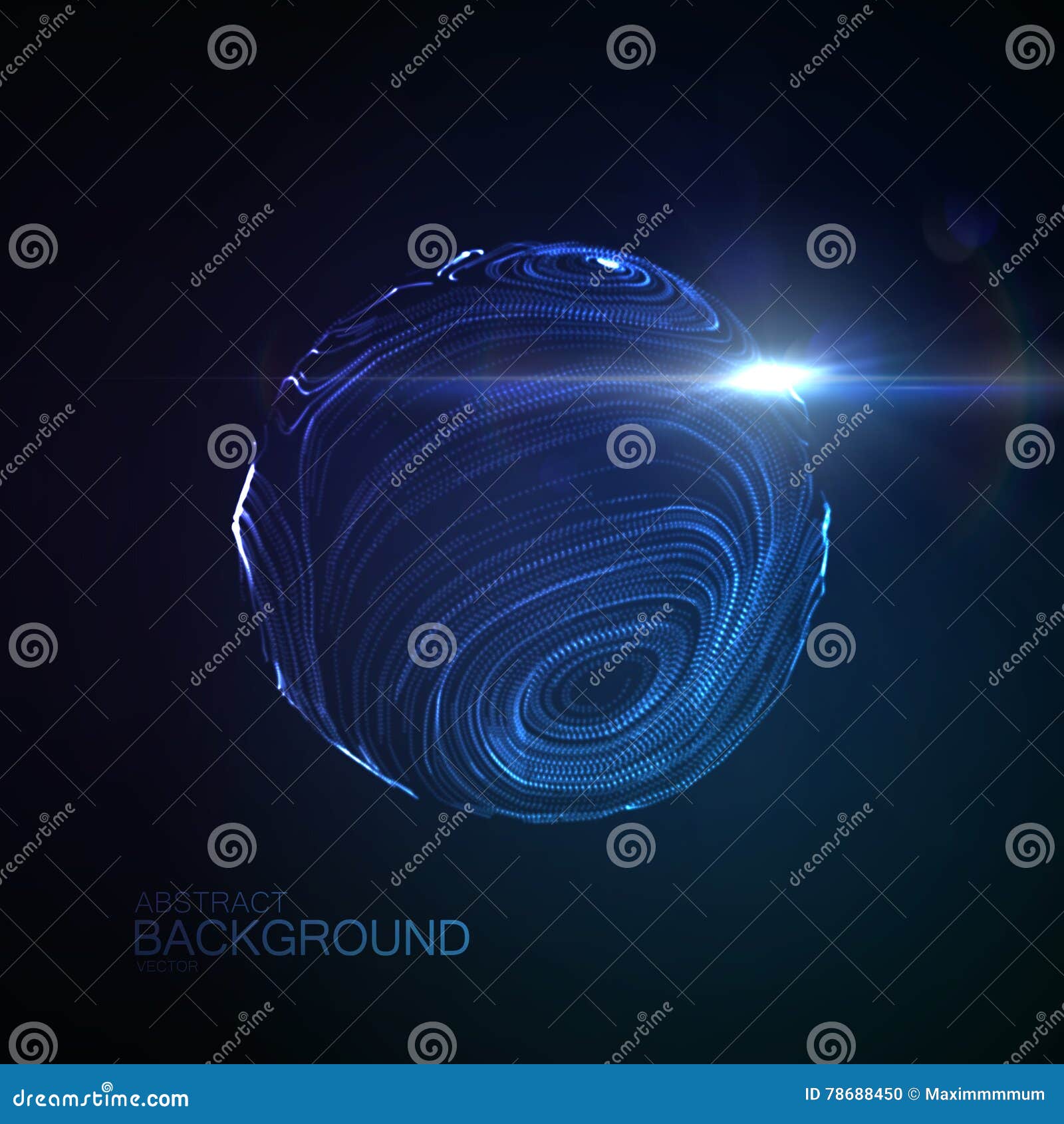 3D Illuminated Distorted Sphere Cartoon Vector | CartoonDealer.com ...