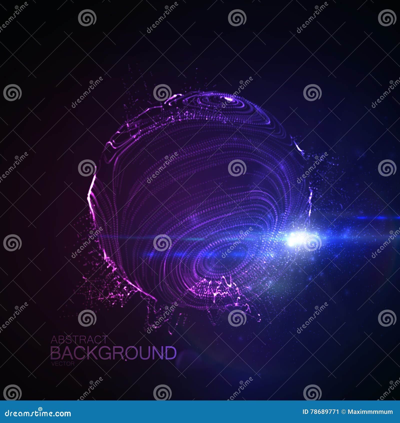 3D Illuminated Distorted Sphere Stock Vector - Illustration of mesh ...