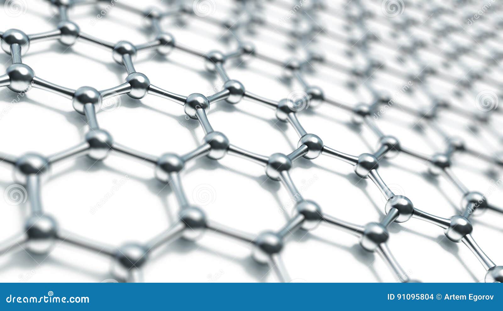 3d Illusrtation of Graphene Molecules. Nanotechnology Background ...