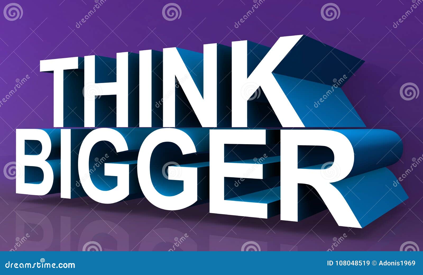 Think bigger stock illustration. Illustration of broader - 108048519