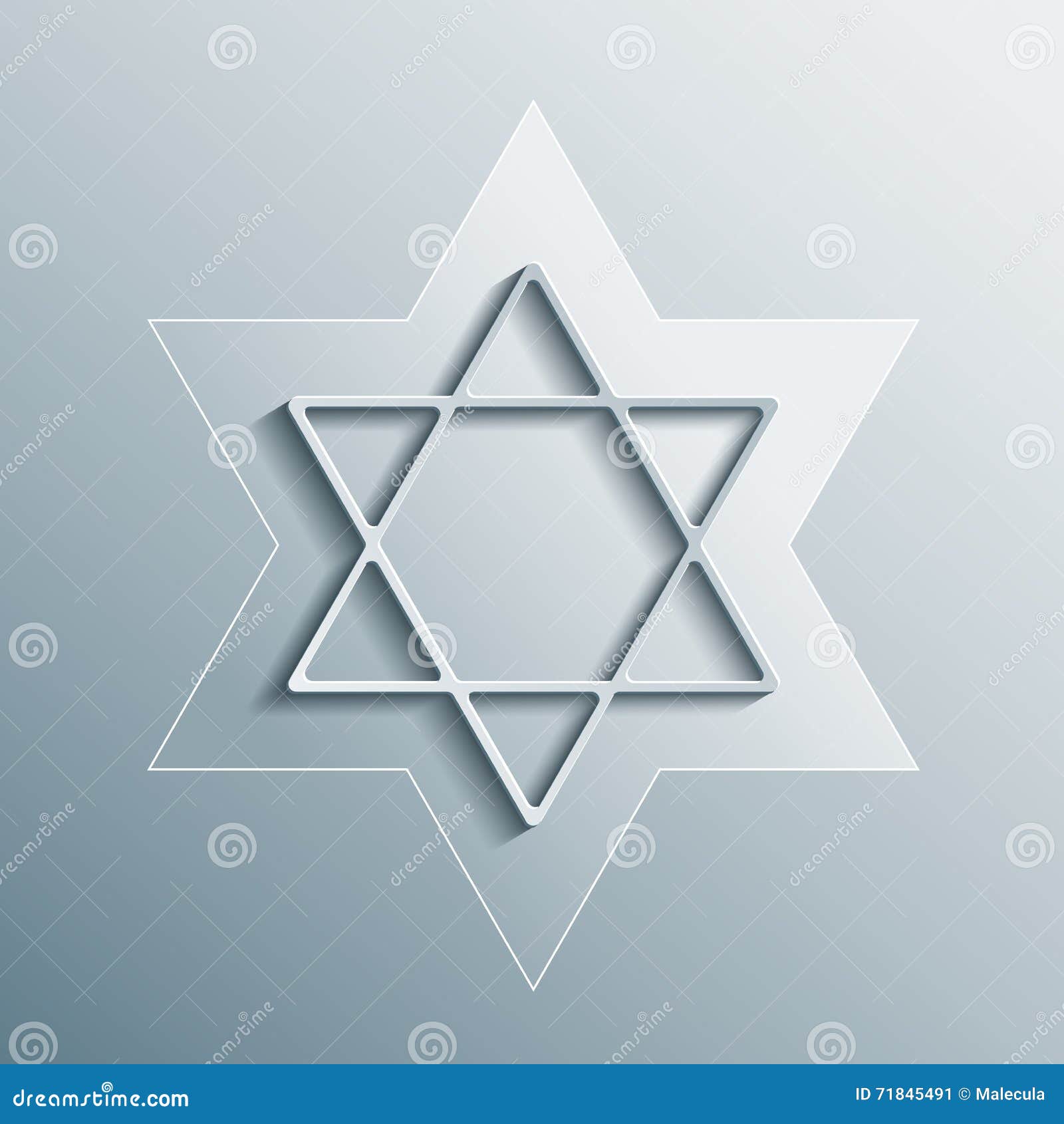 3D Illustratie Jodenster, Vector Godsdienstig Symbool Vector ...