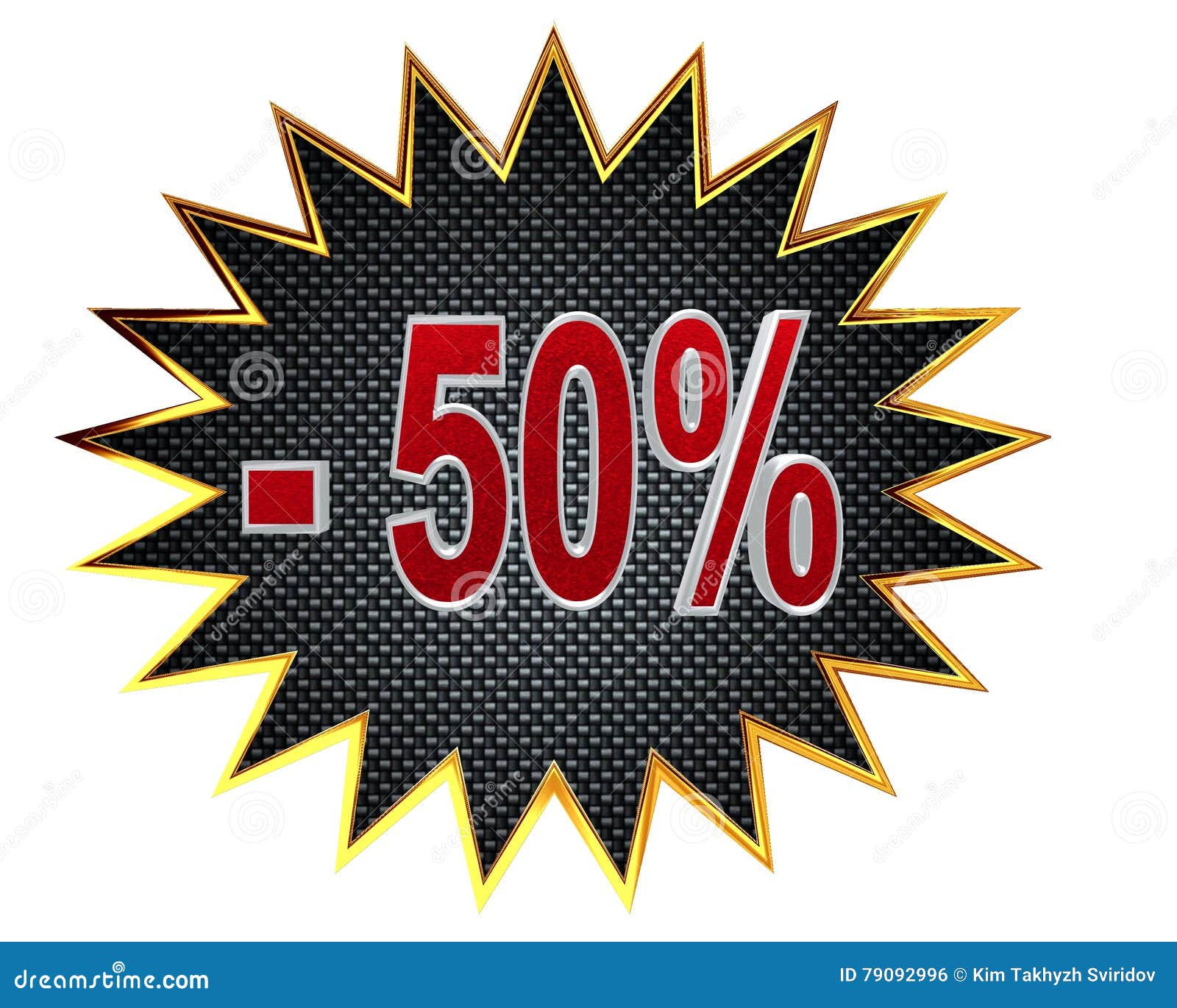 3D Illustratie Korting 50 Percententeken Stock Illustratie ...
