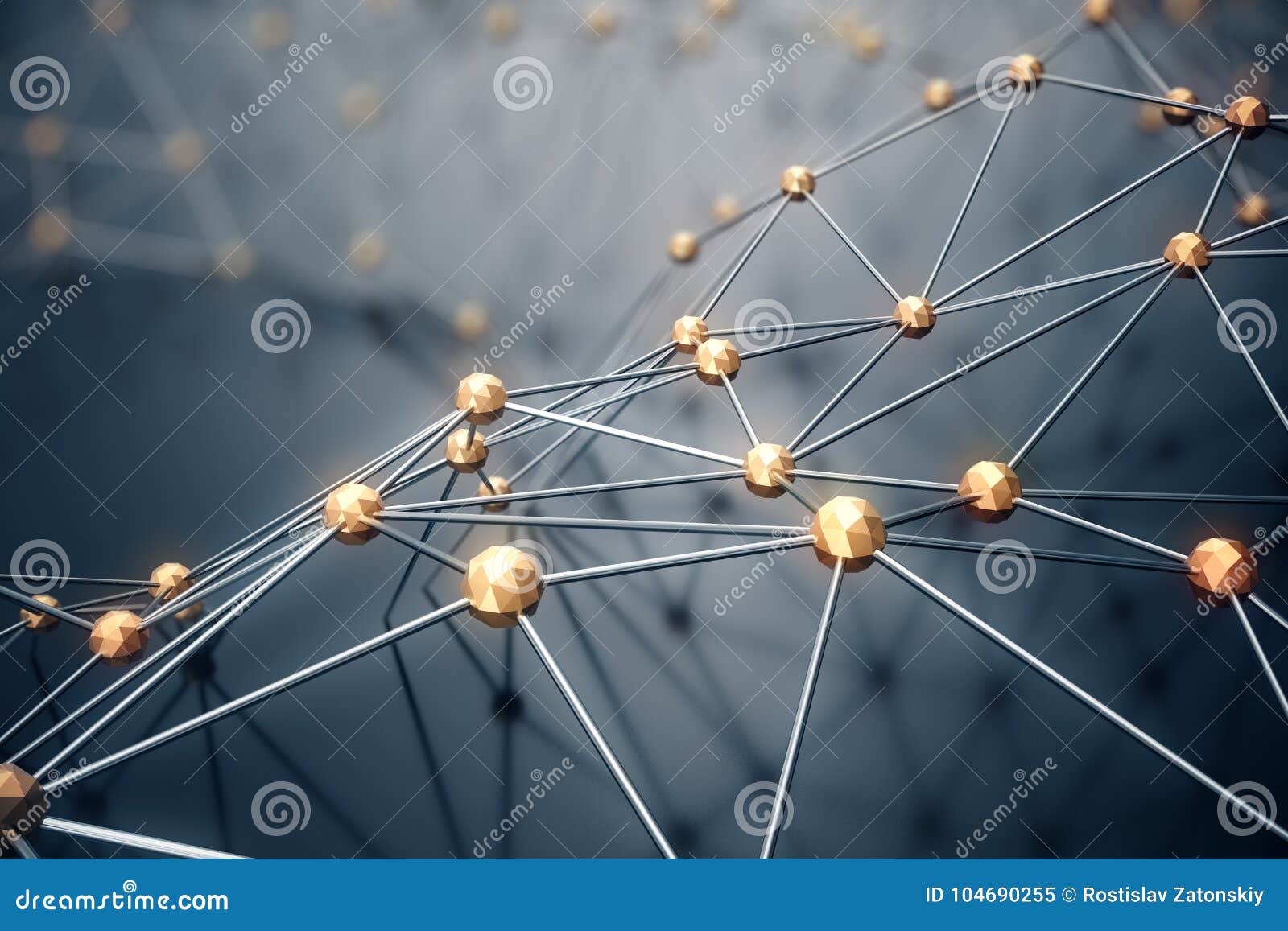 3D Illustration Abstract Background, Connection and Lines of Technology ...