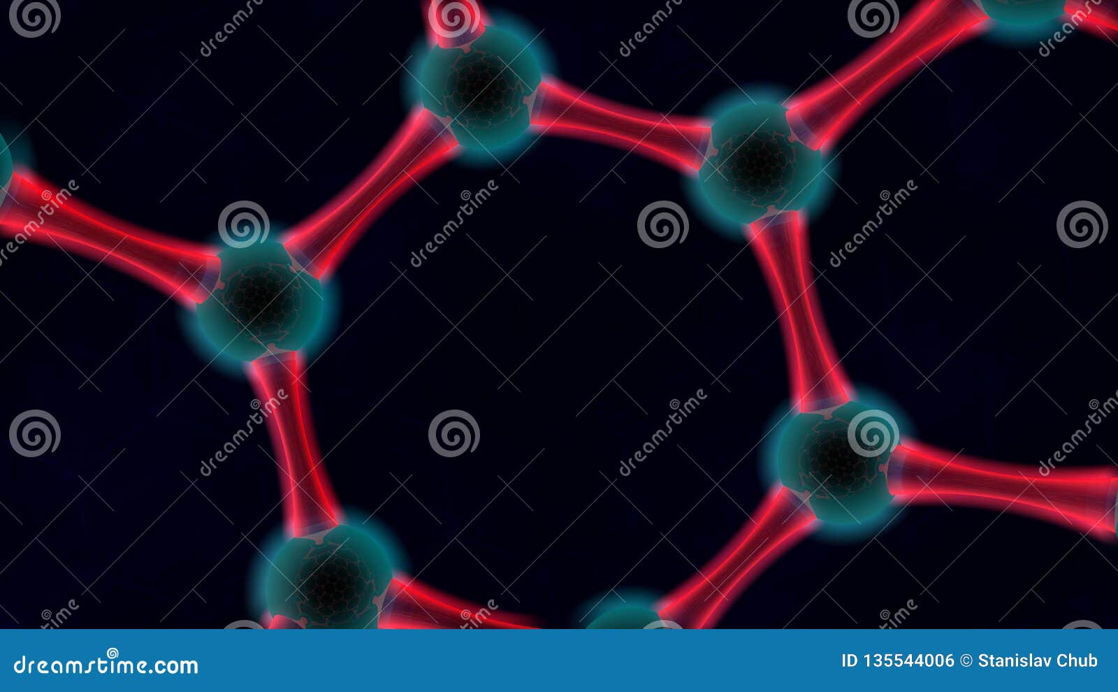 3D Illustration, Abstract Background. the Image of Graphene, Carbon ...
