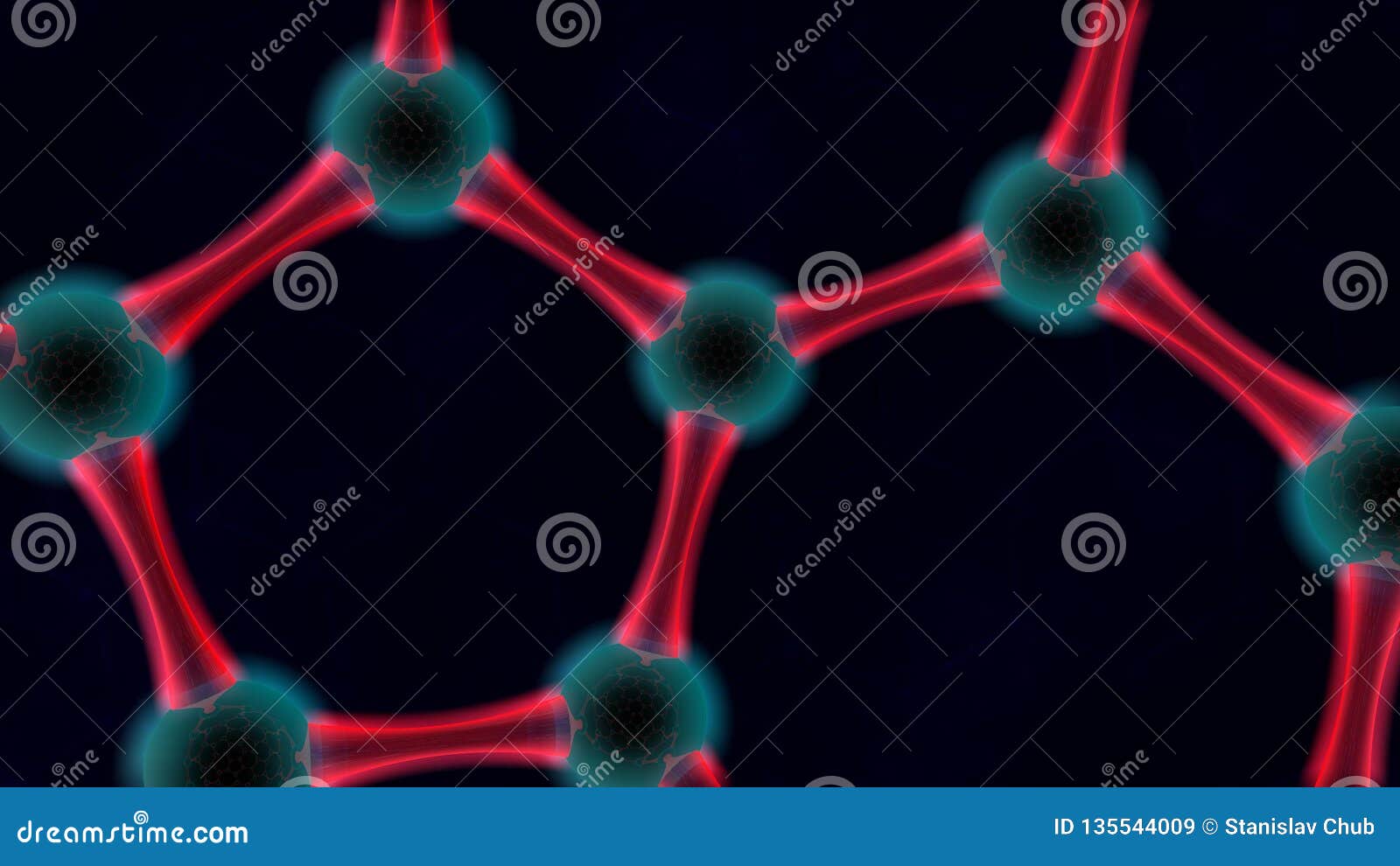 3D Illustration, Abstract Background. the Image of Graphene, Carbon ...