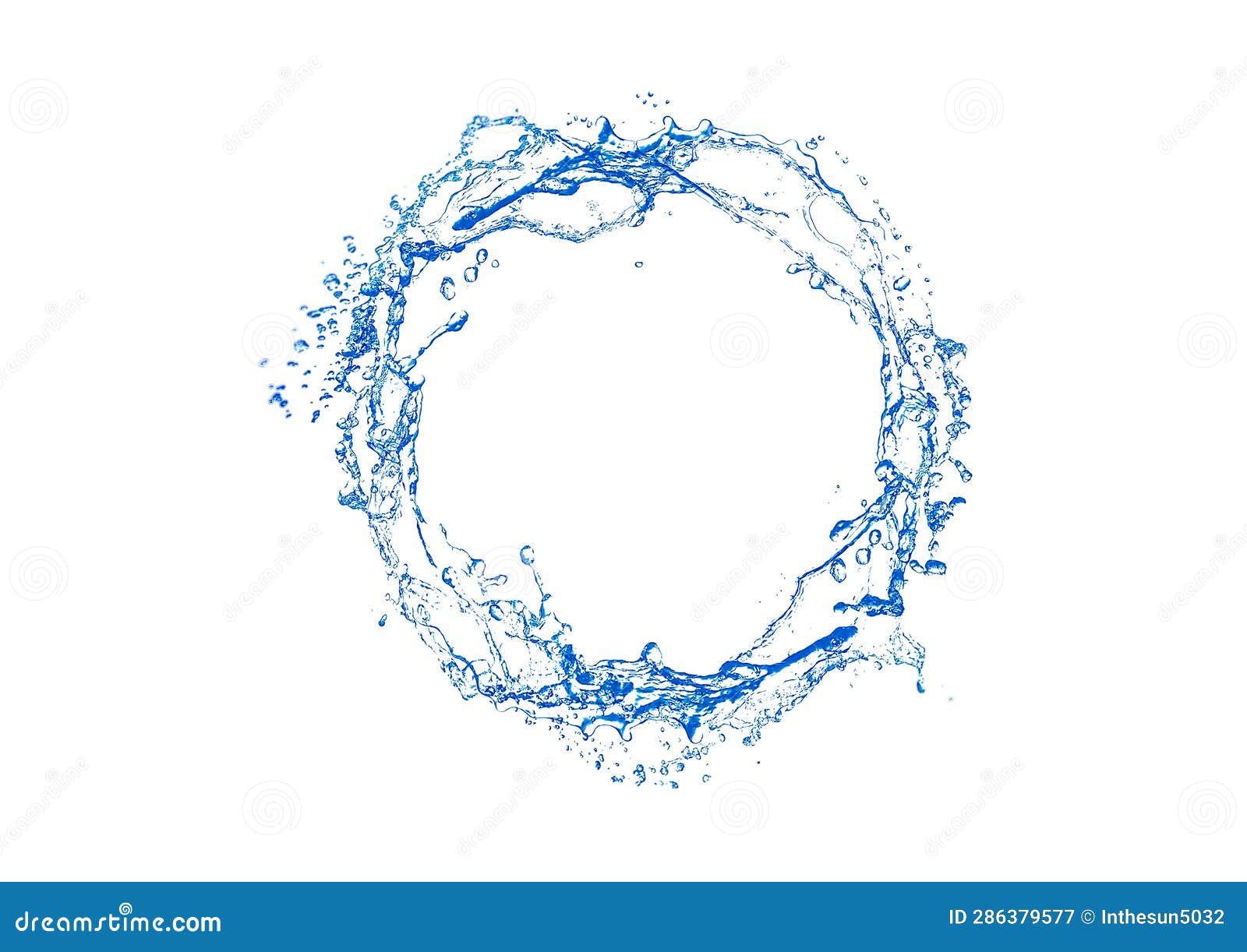 3d Illustration of Abstract Blue Water Splash Stock Illustration ...