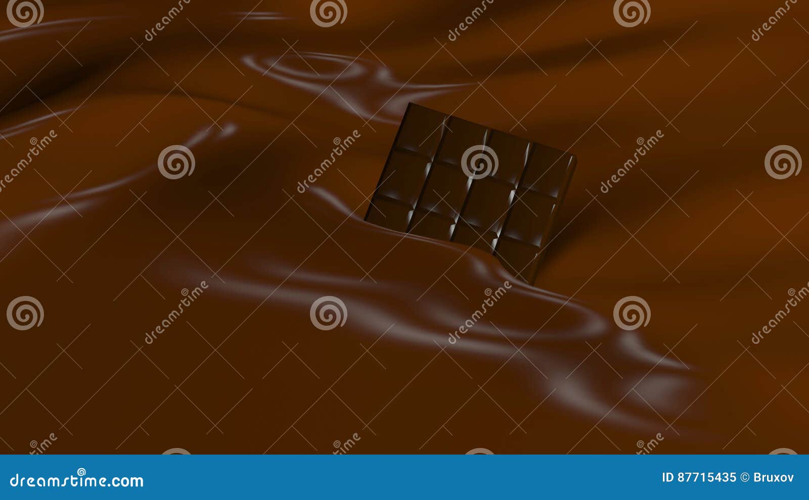 3D Illustration Abstract Chocolate Background Stock Illustration ...