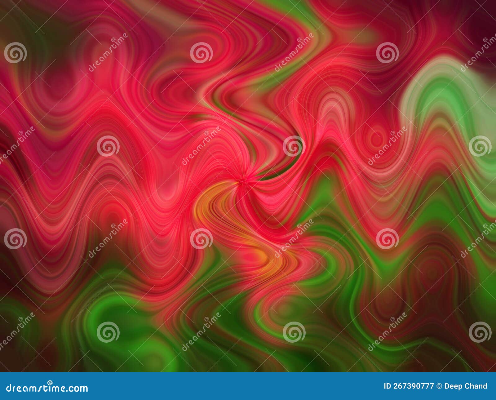 3D Illustration of an Abstract Colorful Wave Psychedelic Background ...