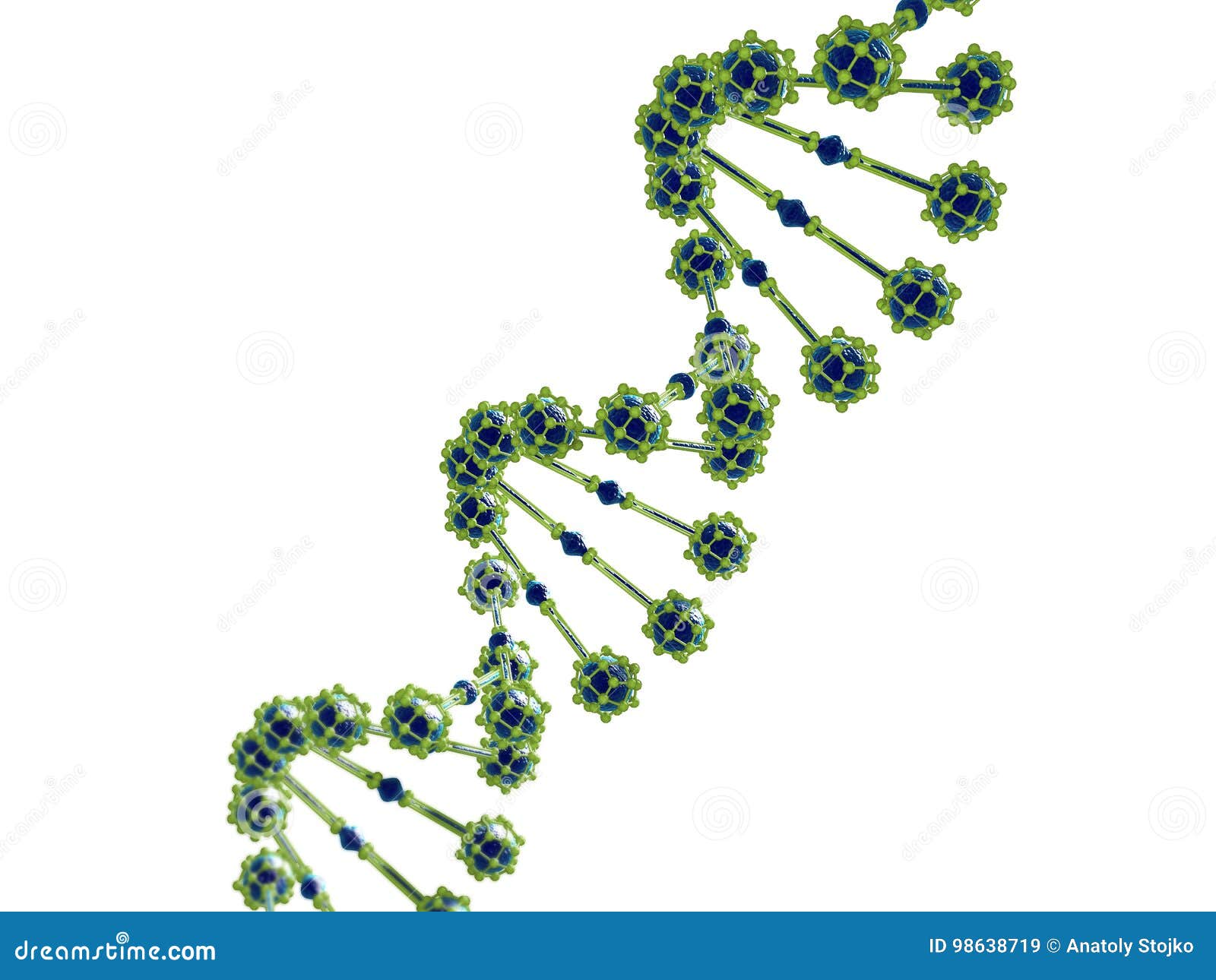 3d Illustration of Abstract DNA Helix . Stock Illustration ...
