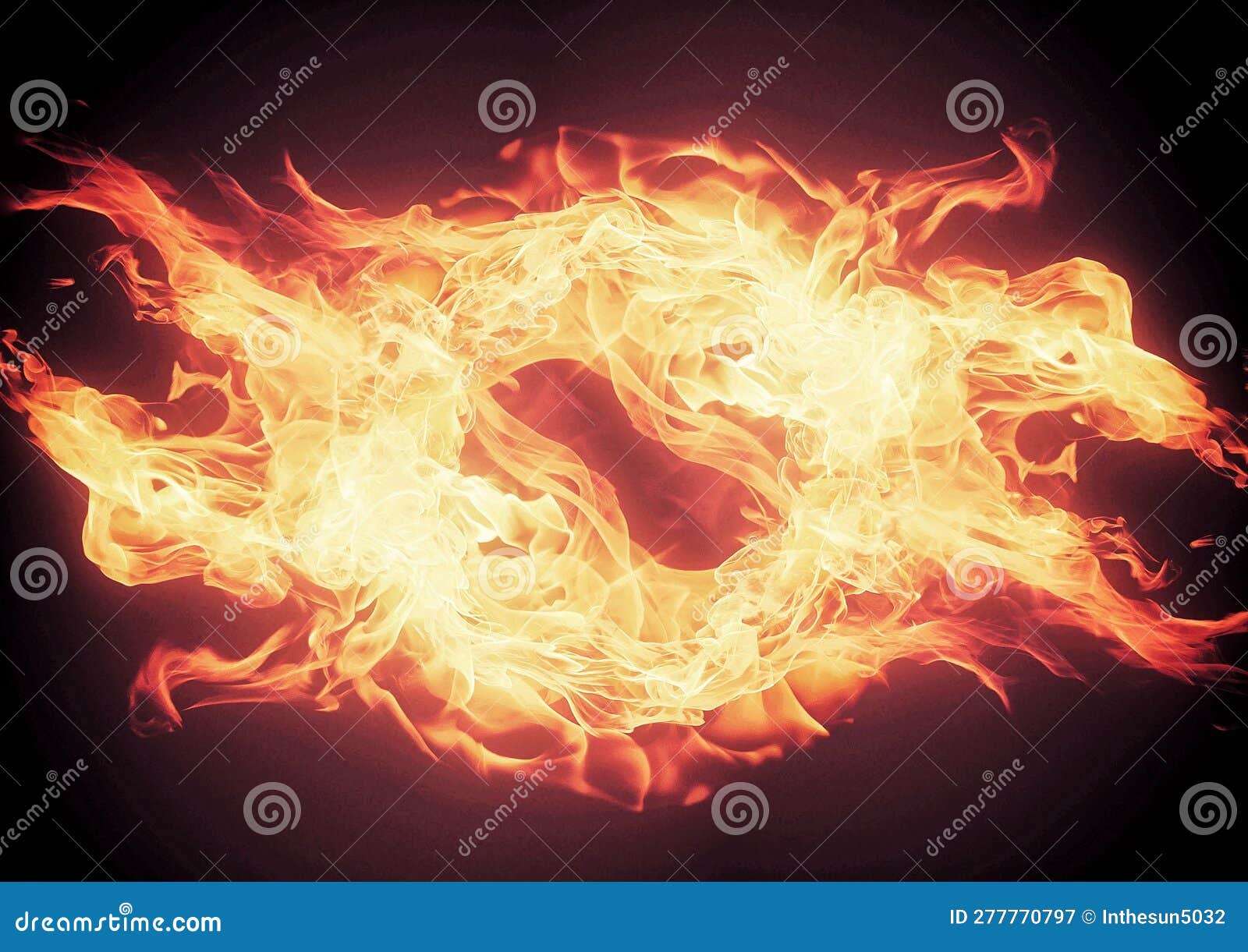 3d Illustration of Abstract Fire Vortex Stock Illustration ...
