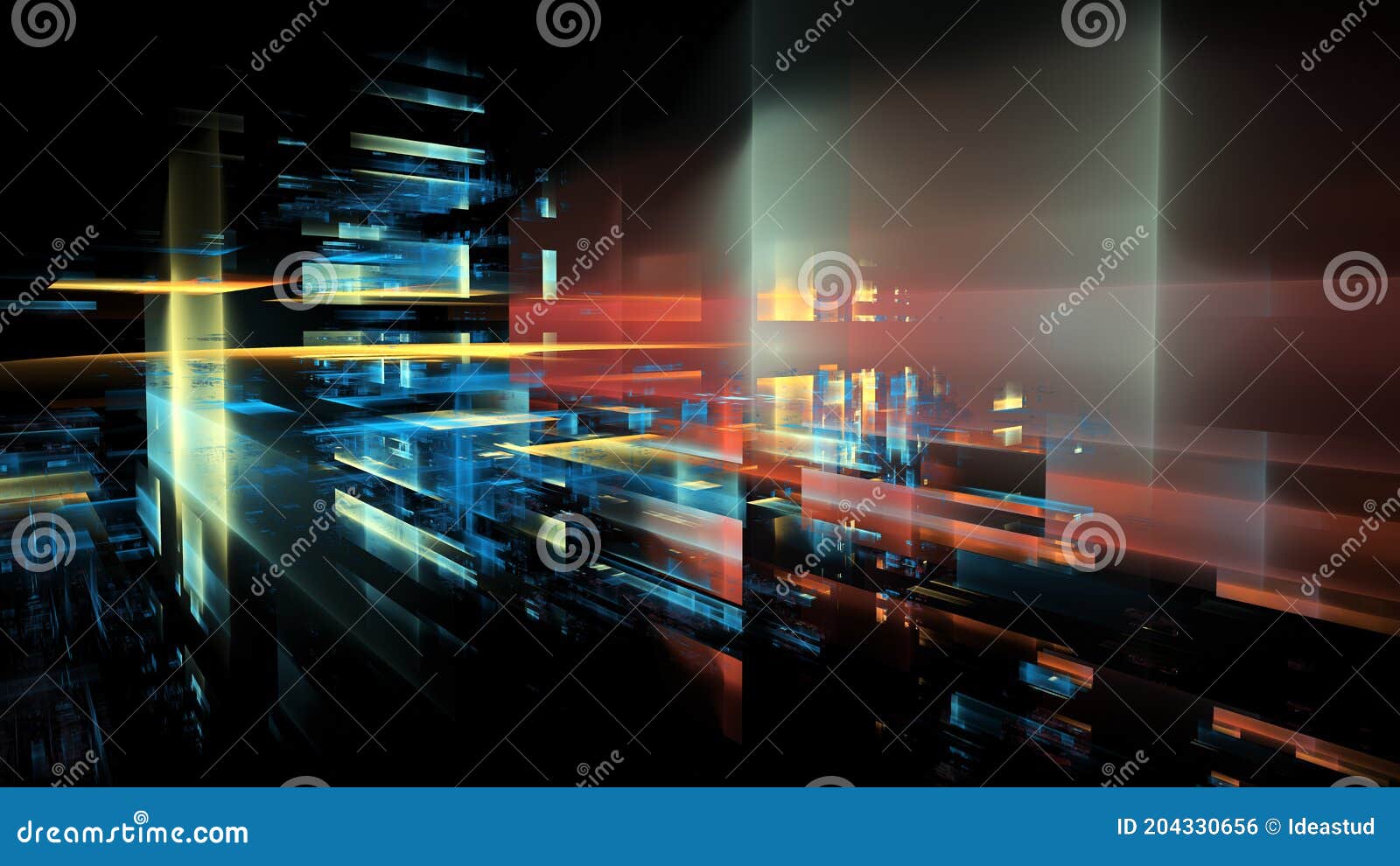 3D Illustration of Abstract Fractal for Creative Design Looks Like ...