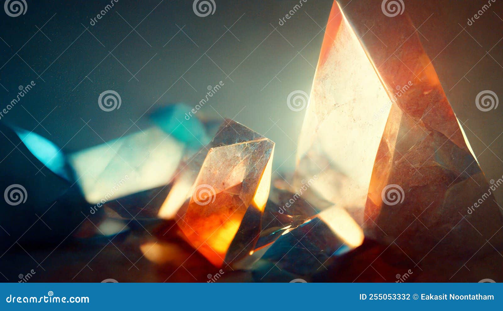 3d Illustration of Abstract Gems Shape Object with Realistic Texture ...