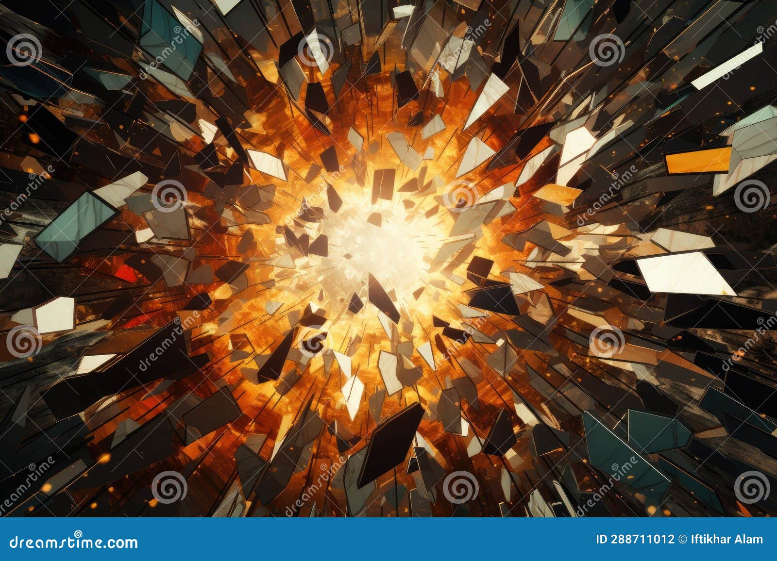 3d Illustration of Abstract Geometric Composition,digital Art Works ...