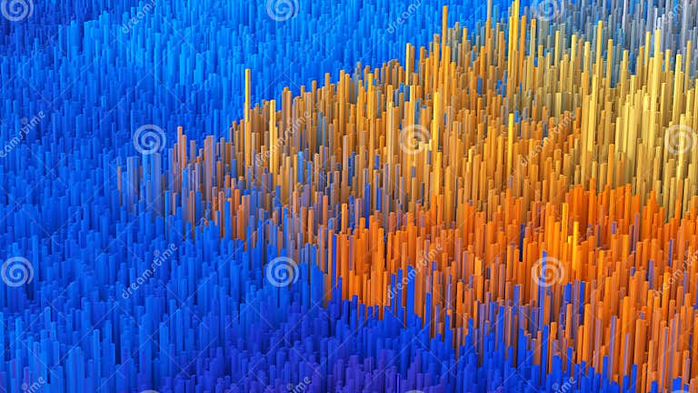 3D Illustration of Abstract Macro Render Structure Stock Illustration ...