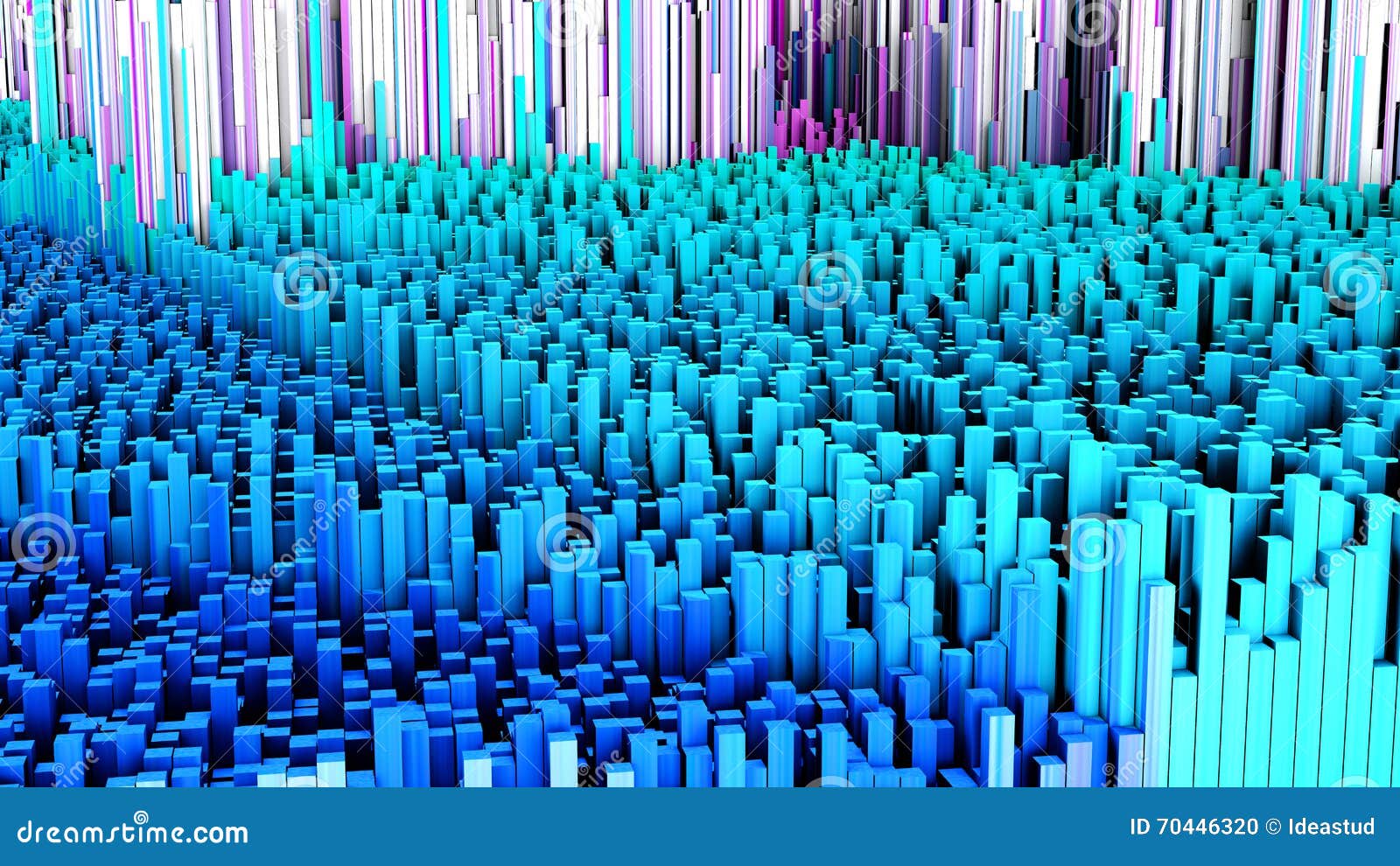 3D Illustration of Abstract Macro Render Structure Made of Millions ...