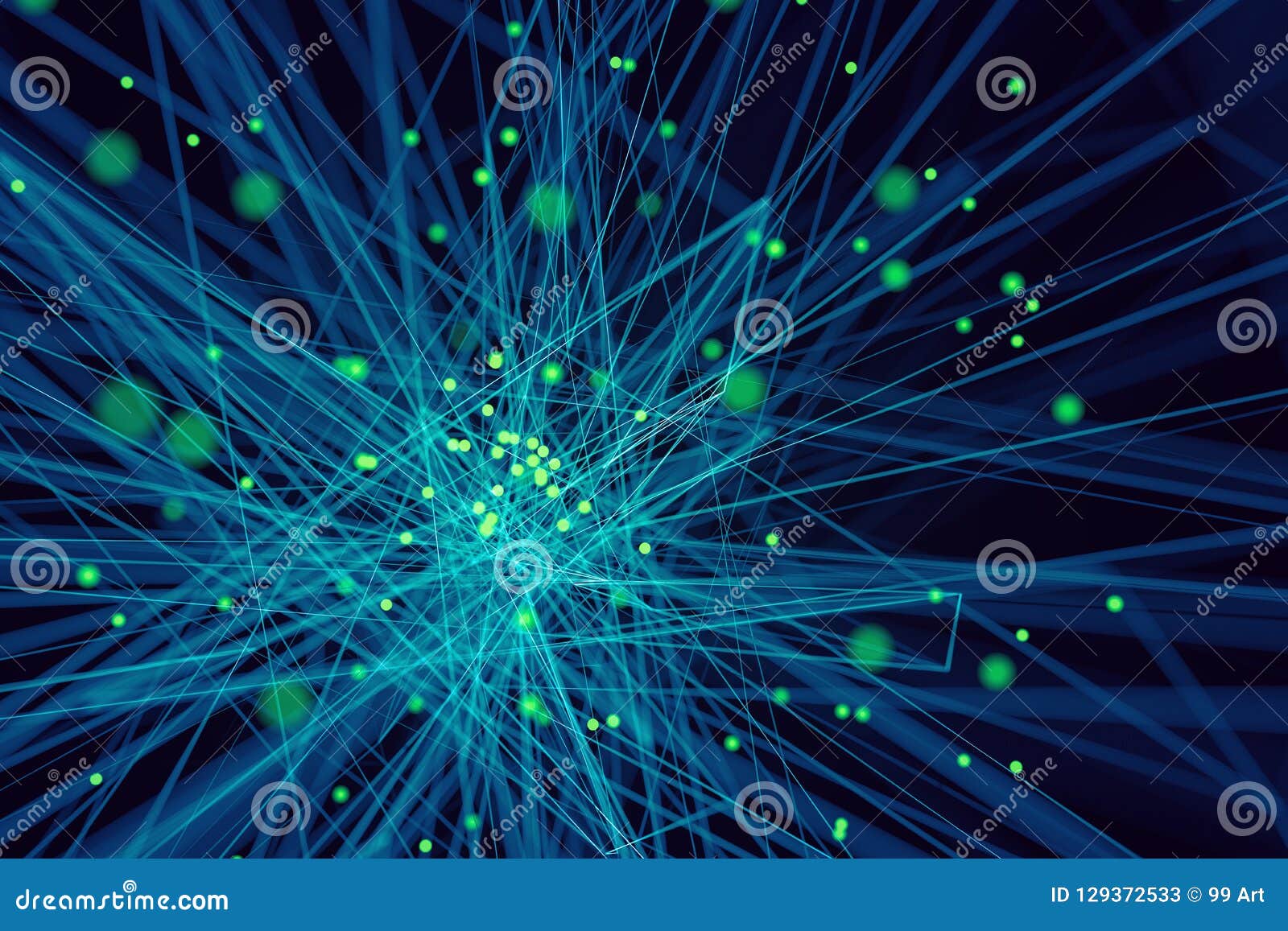 3d Illustration Abstract Network Background . Stock Illustration ...
